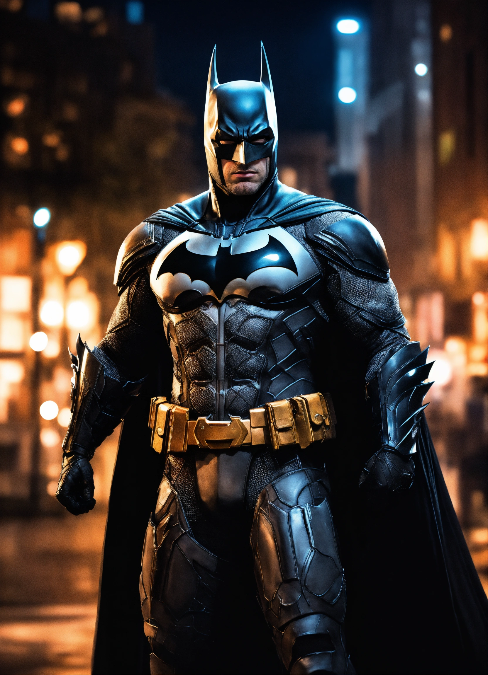 Lexica - Portrait painting of batman with beard , with black leather ...