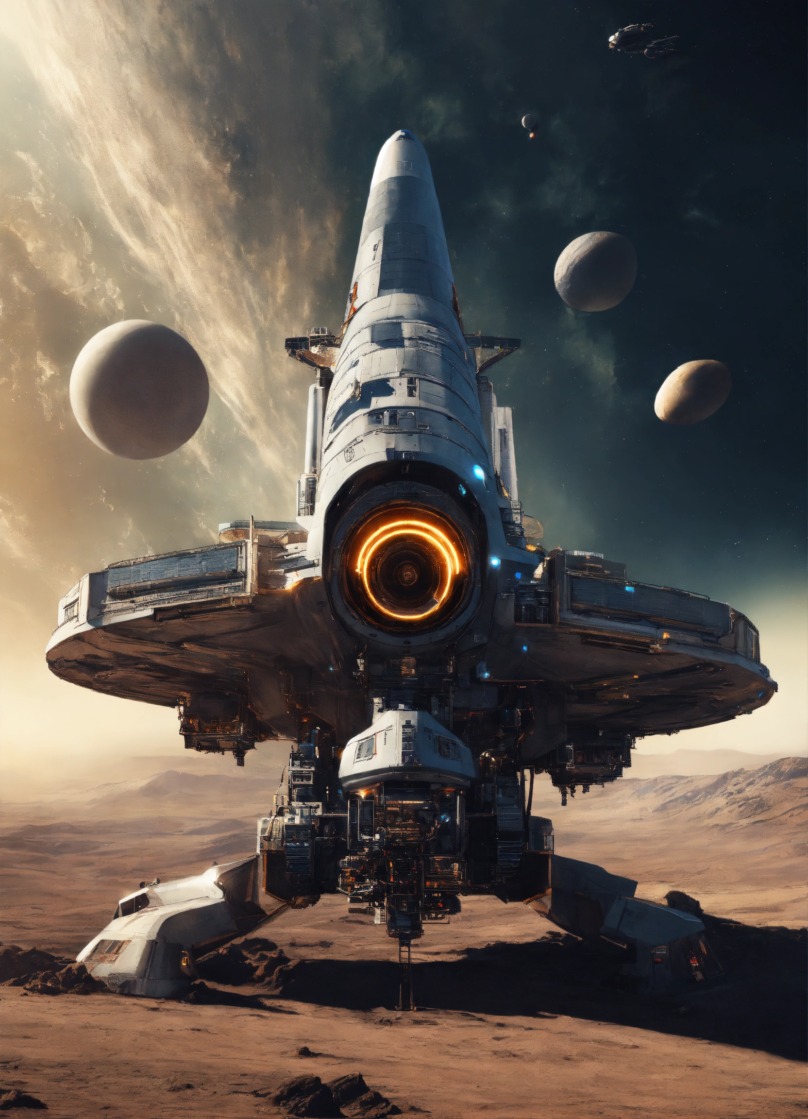 Lexica - Ultra realistic photo of a highly advanced spaceship