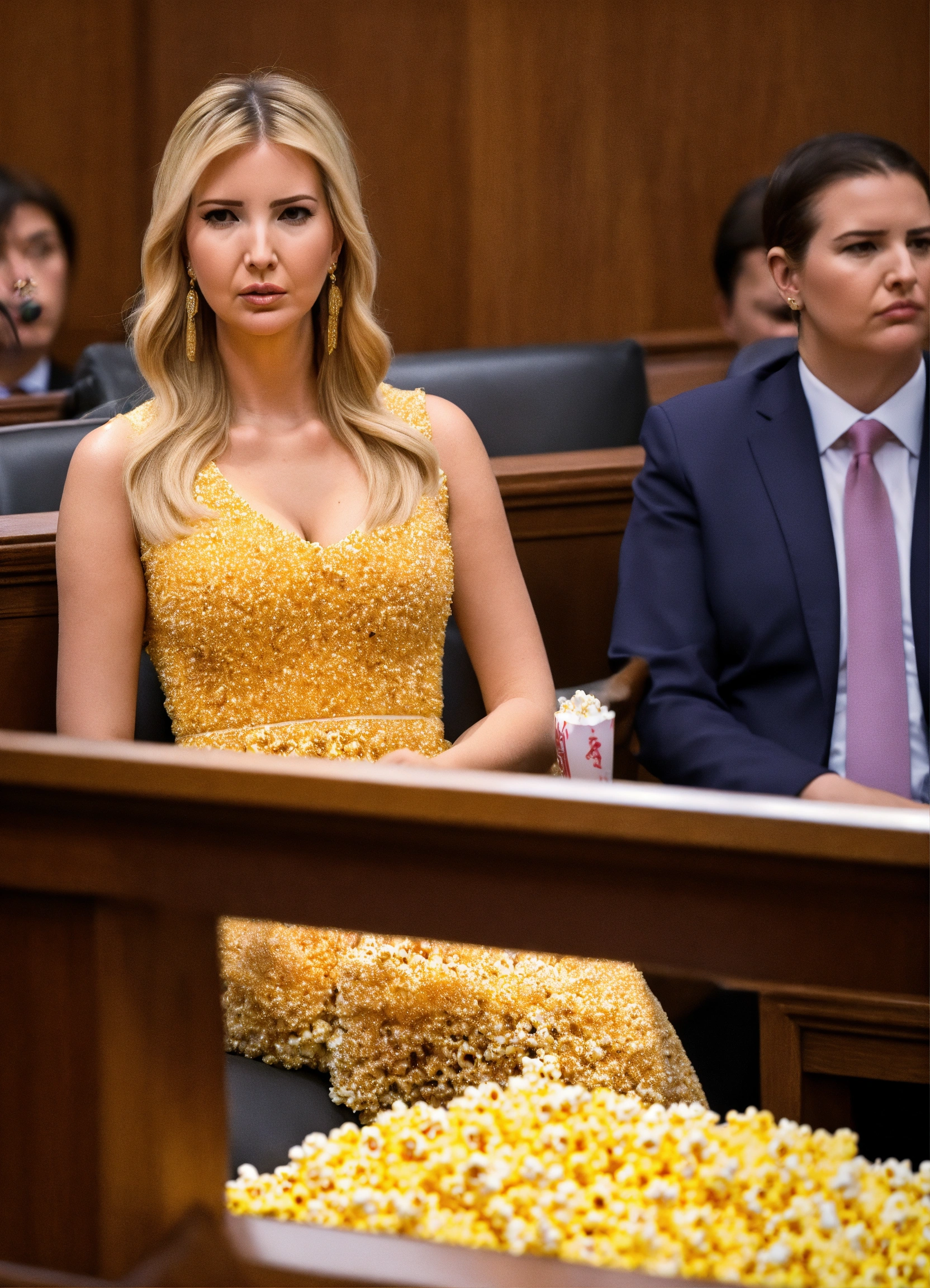 Lexica - Ivanka trump looking annoyed in court, audience replaced with ...