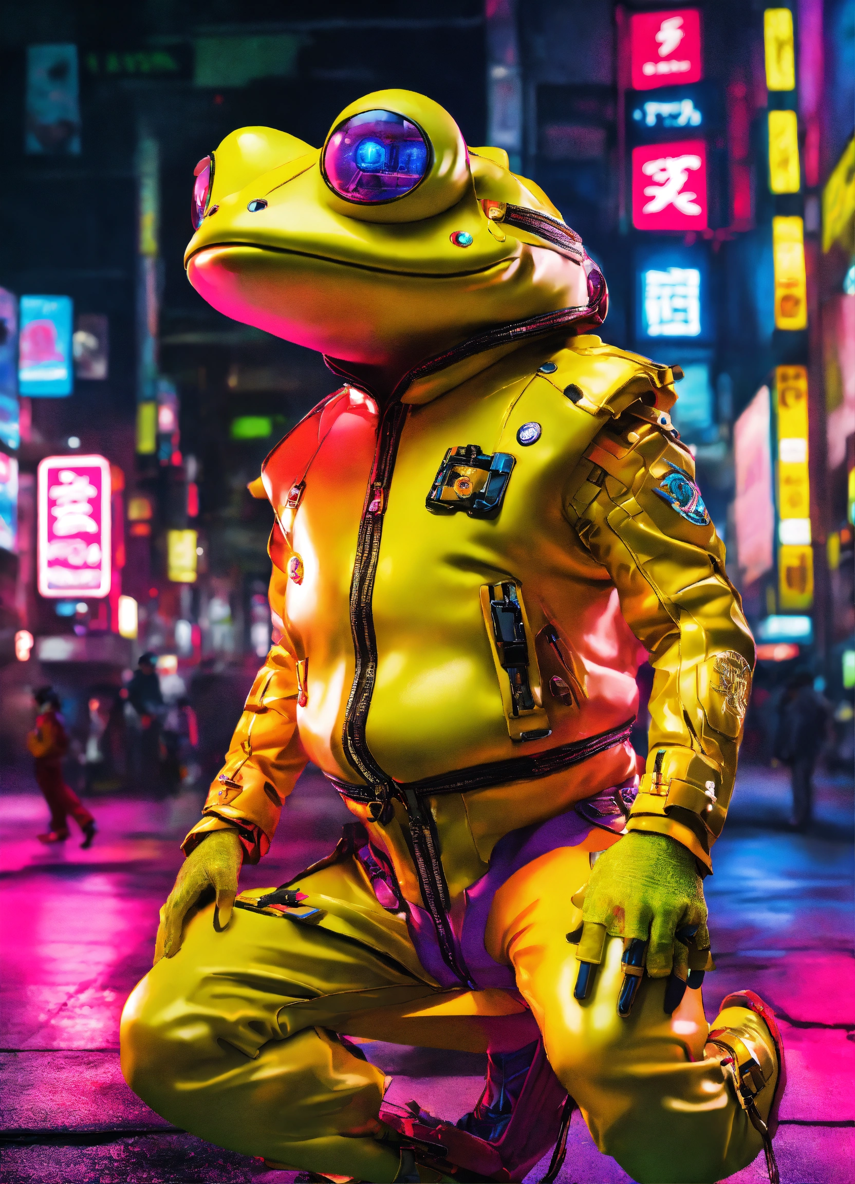 Lexica - Fashion Shoot of cyber punk Techno Toad made out of a 3D ...