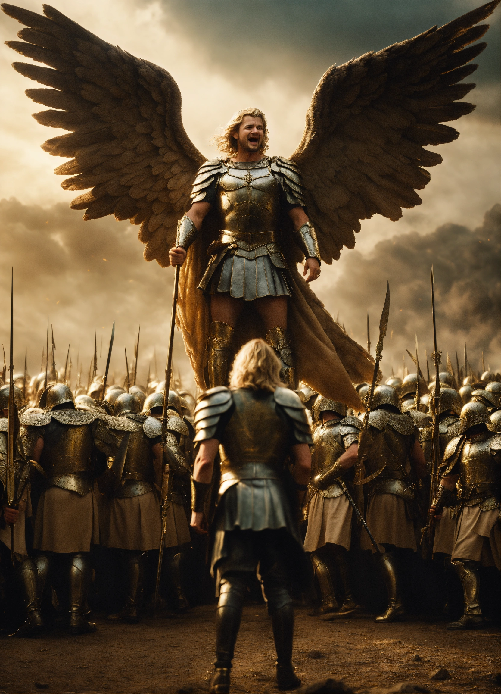 Lexica - St. Michael the Archangel blond hair in all his heavenly glory ...