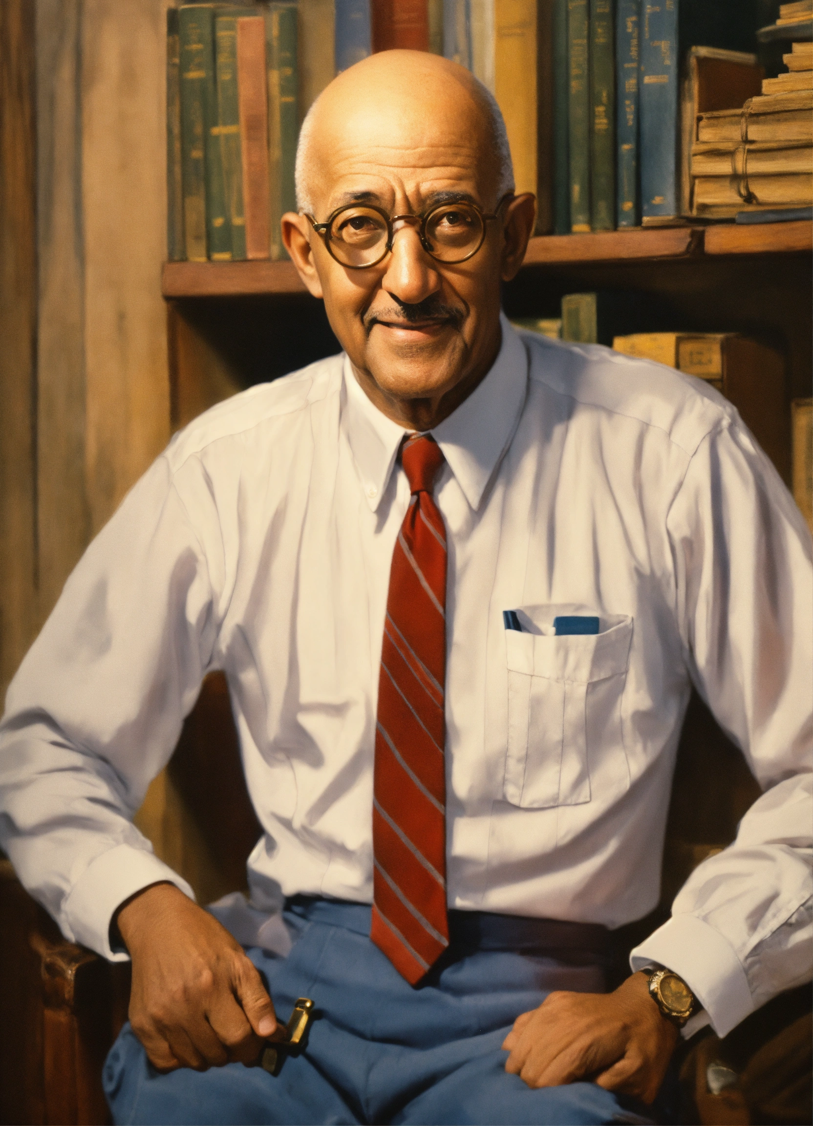 Lexica - Create a character called Carl Ransom Rogers from 1987, bald ...