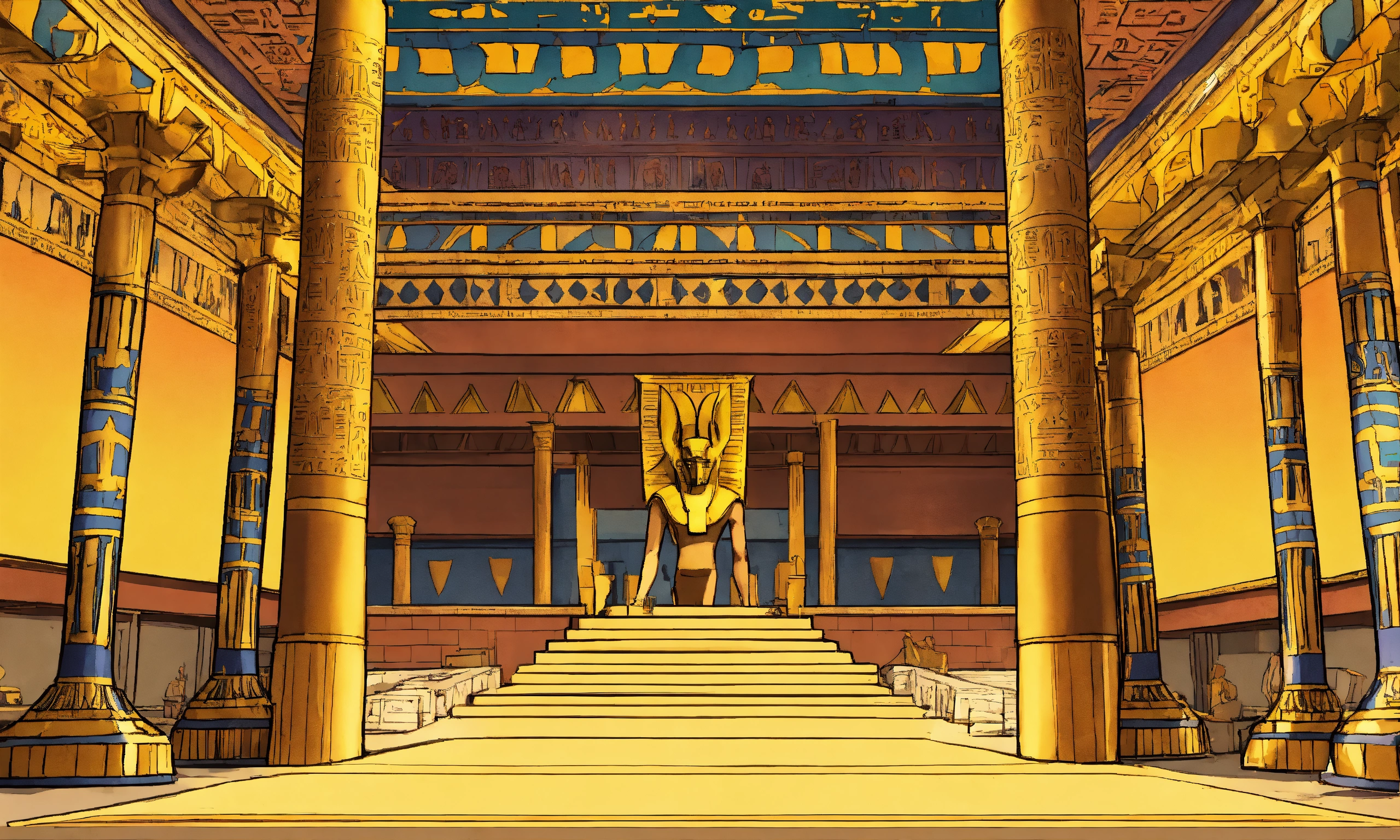 Lexica - Ancient egyptian anubis palace . comic