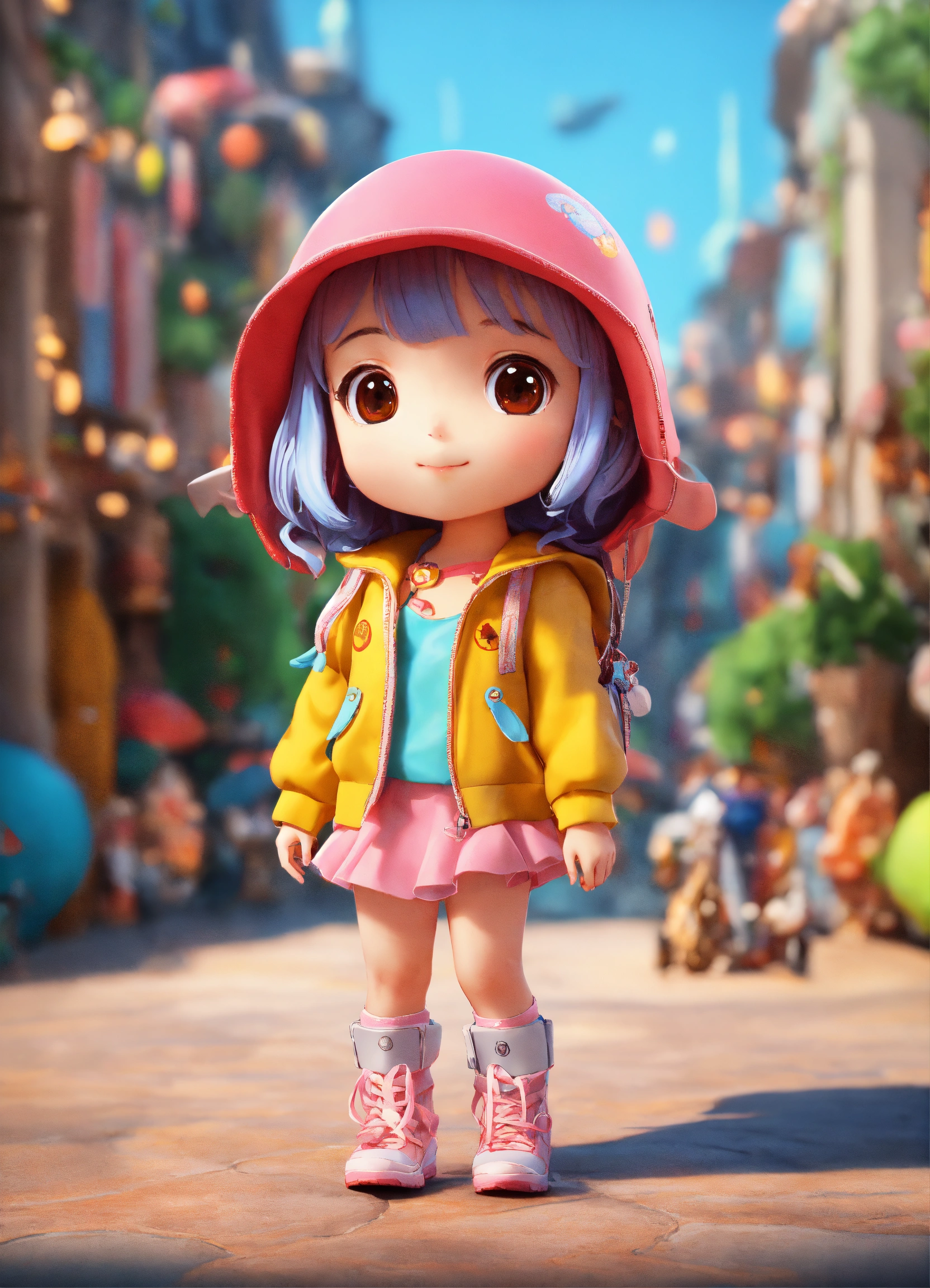 Lexica - 4d photographic image of full body image of a cute little ...