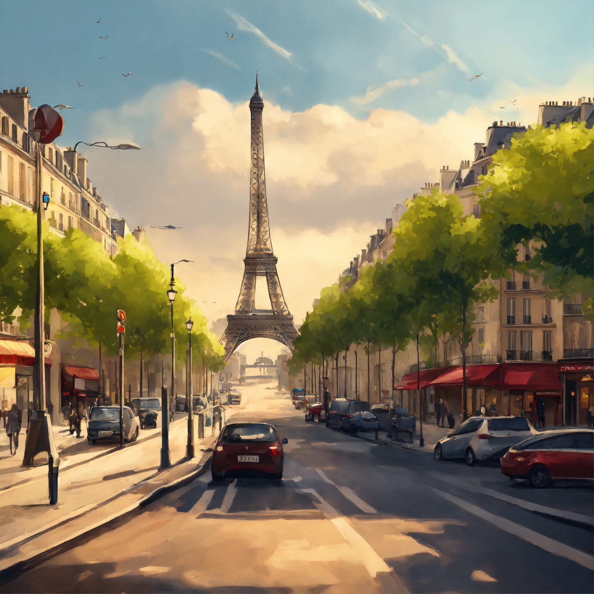 Lexica - Paris realistic illustration
