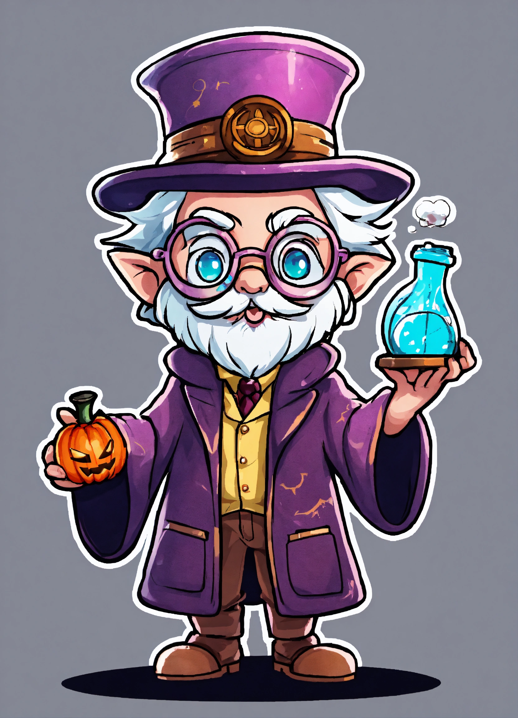 Lexica - Generate a cute The Mad wizard Scientist in Haloween ...
