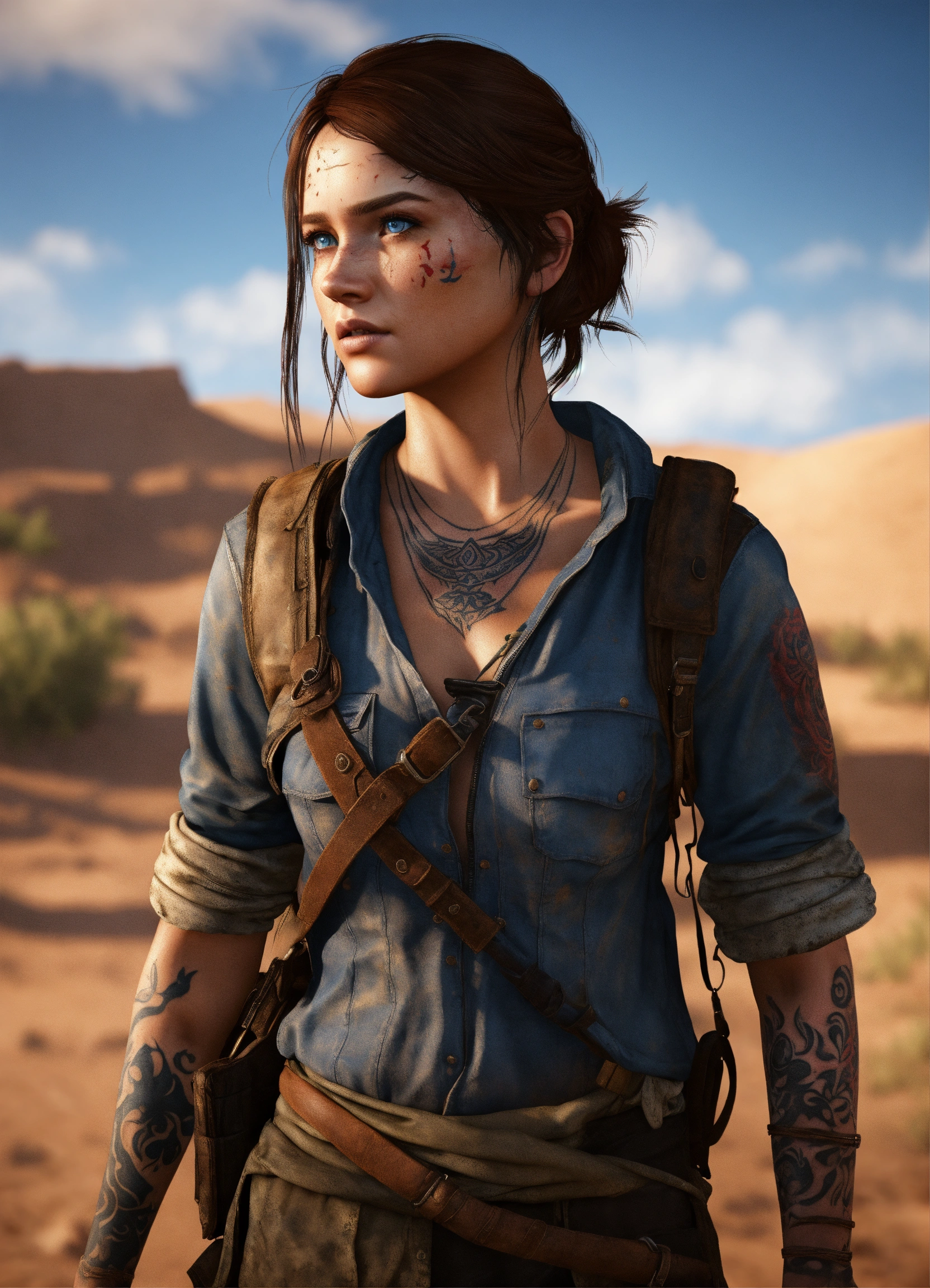 Lexica - Full body portrait of Ellie from the last of us as a fantasy ...