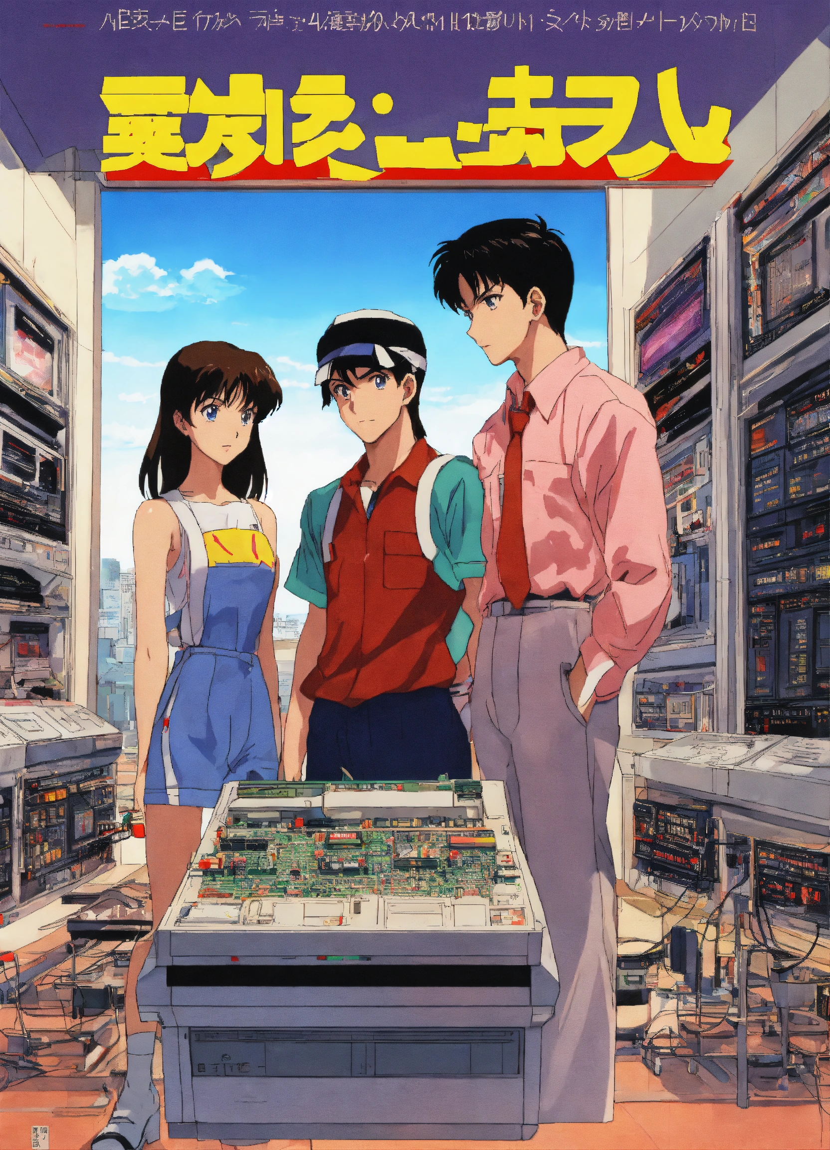 Lexica - Promotion for a semiconductor. 90s style anime.