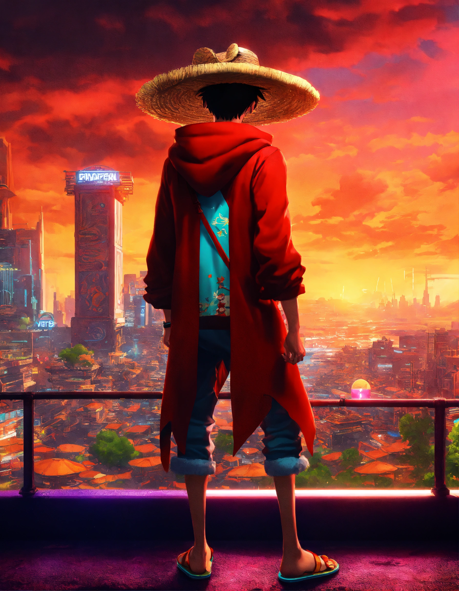 Lexica - Transform Luffy into a modern-day pirate king in the style of ...