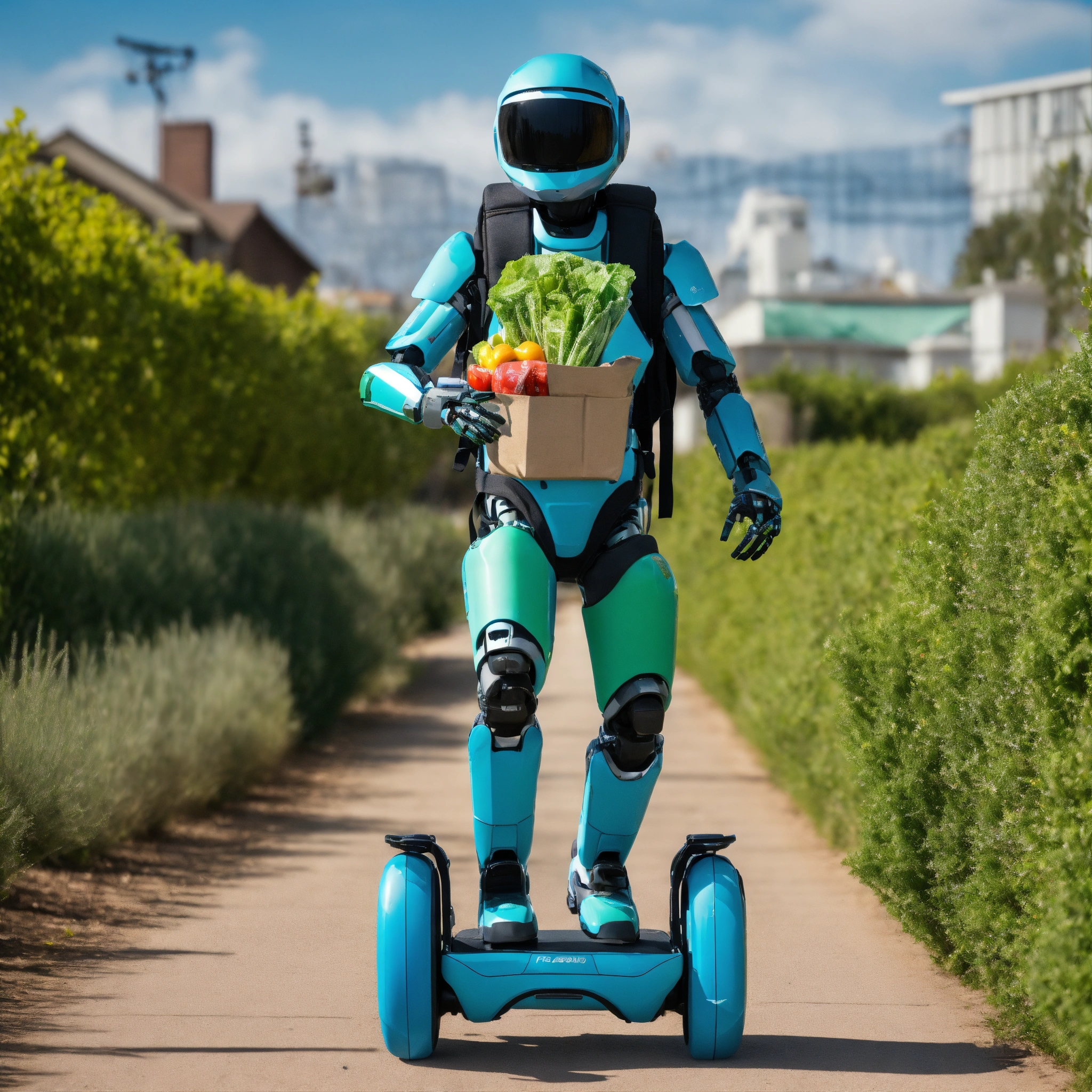 Lexica - A passionate male robot riding on Hoverboard, realistic man ...