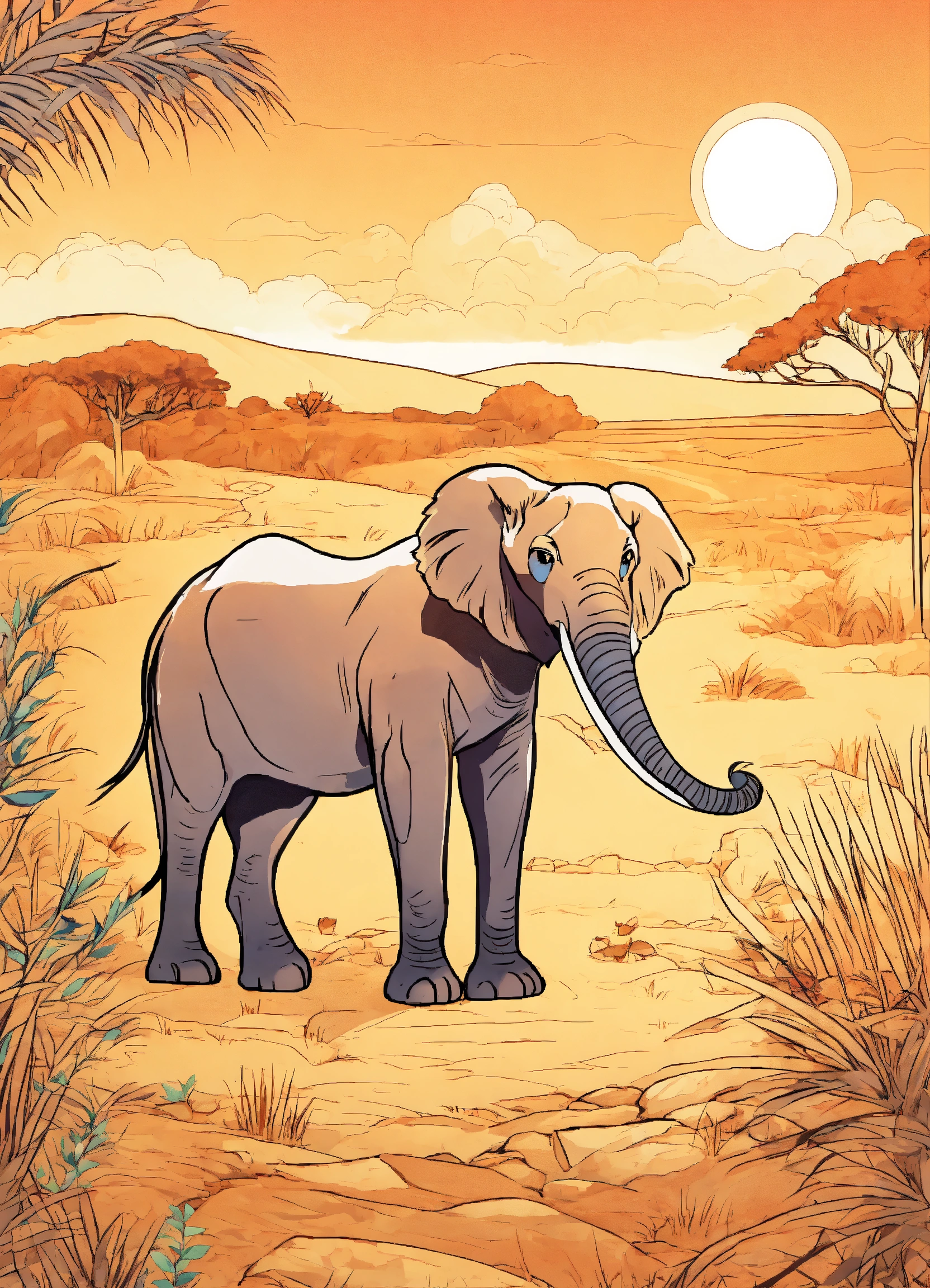 Lexica - Generate a cute ANIMALS OF THE SAVANNAH illustration ...