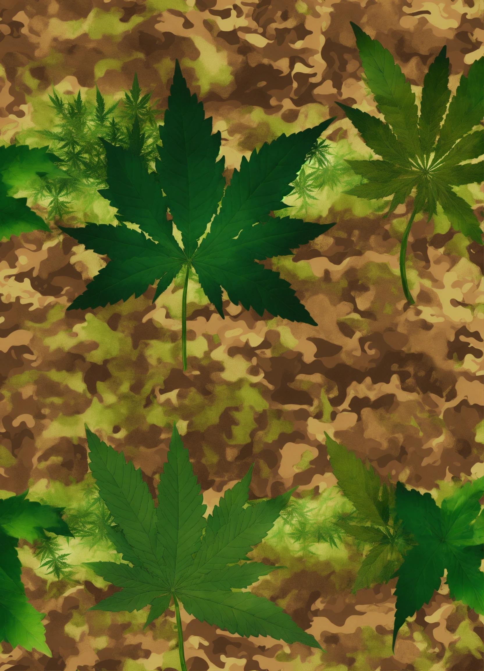 Lexica - Smoke, Weed, and tree camouflage pattern greens and browns