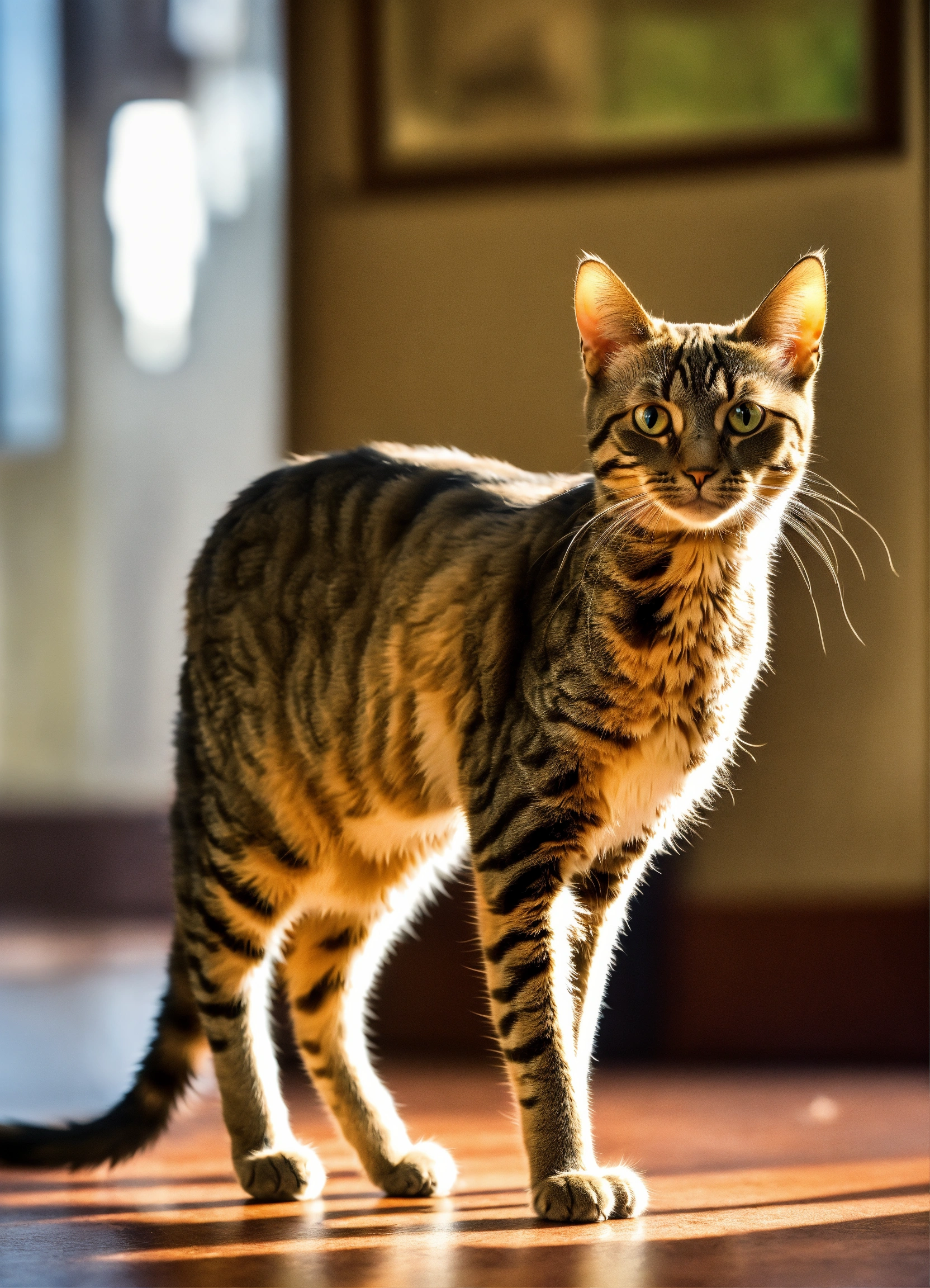 Lexica - Deformed cat with a really long neck and mismatched paws. One ...
