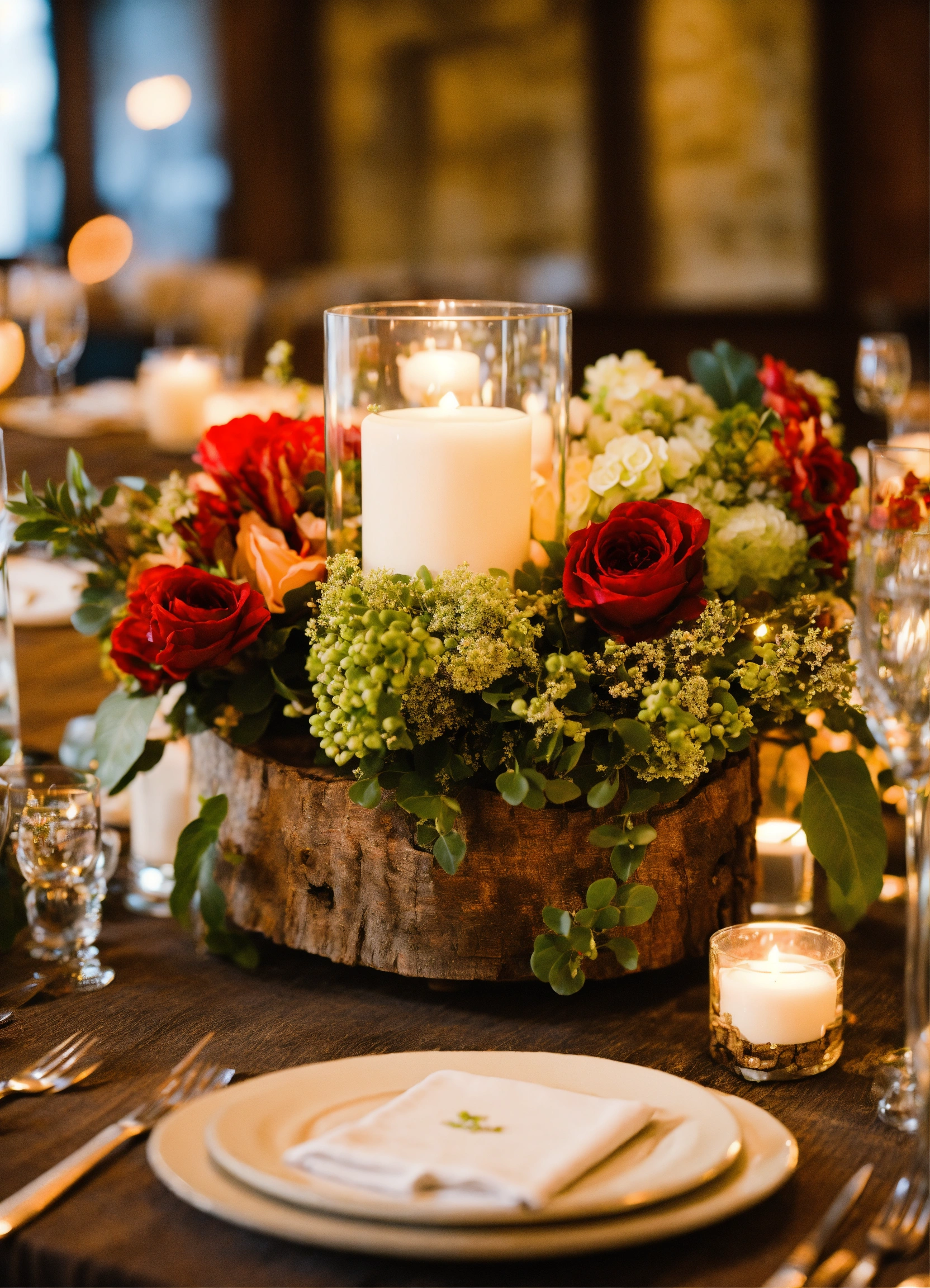 Lexica - A rustic and elegant wedding table centerpiece
