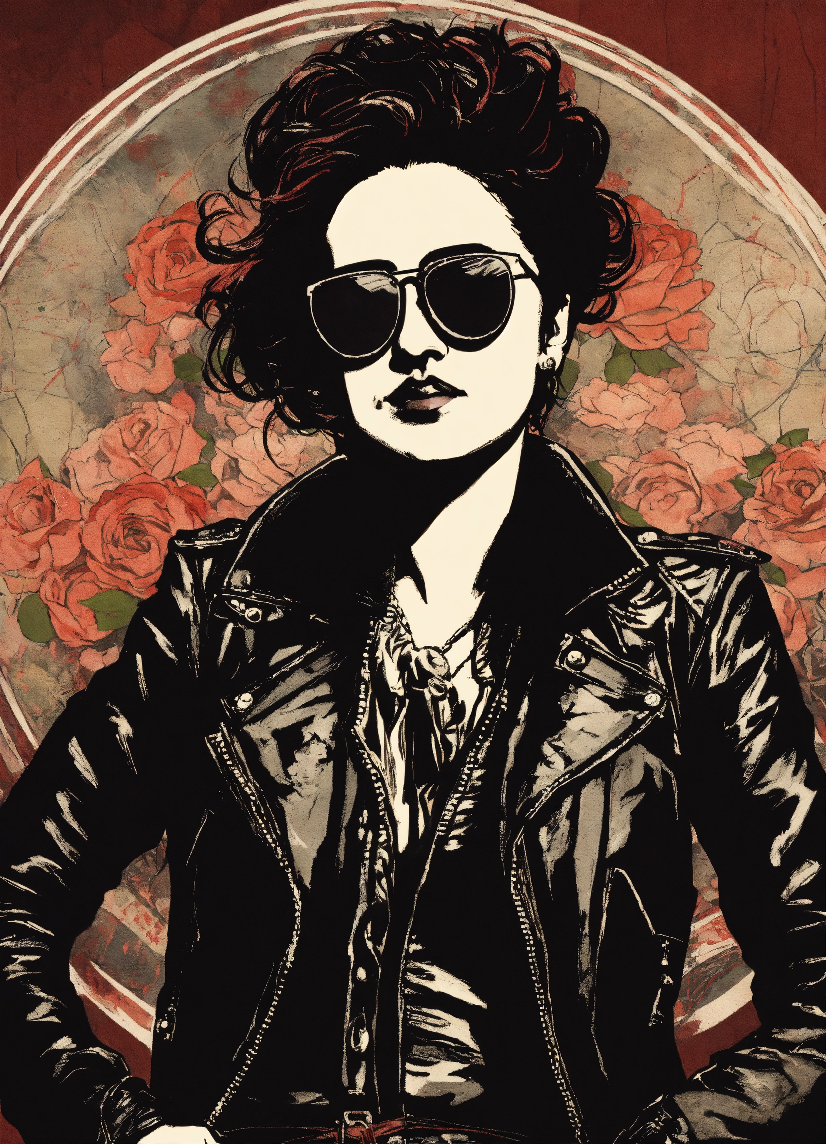 Lexica - Illustration of a cool Rosa Luxemburgo in a rocker avatar ...