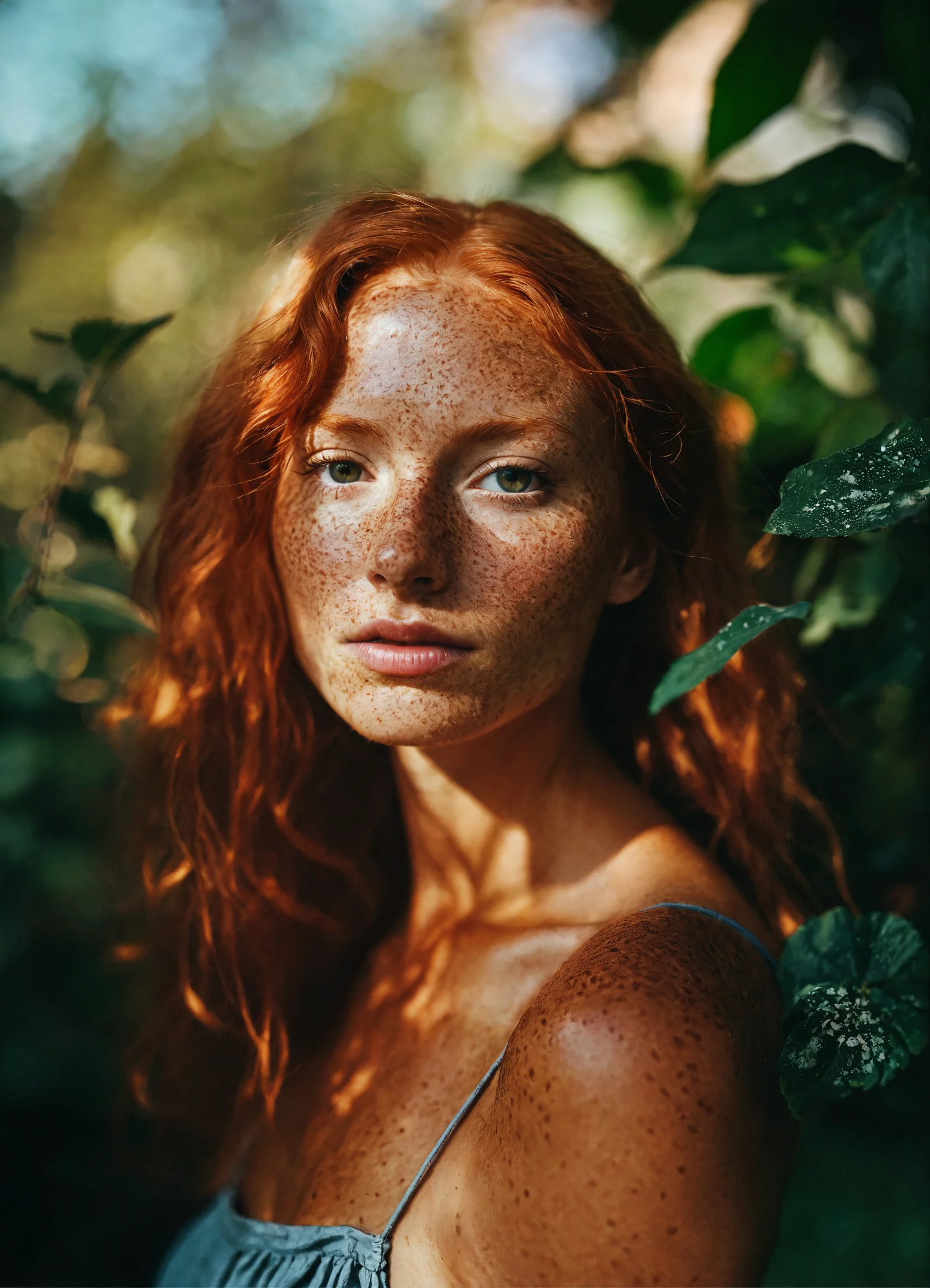 Lexica - Very beautiful ginger woman, suntanned, with freckles, raw ...