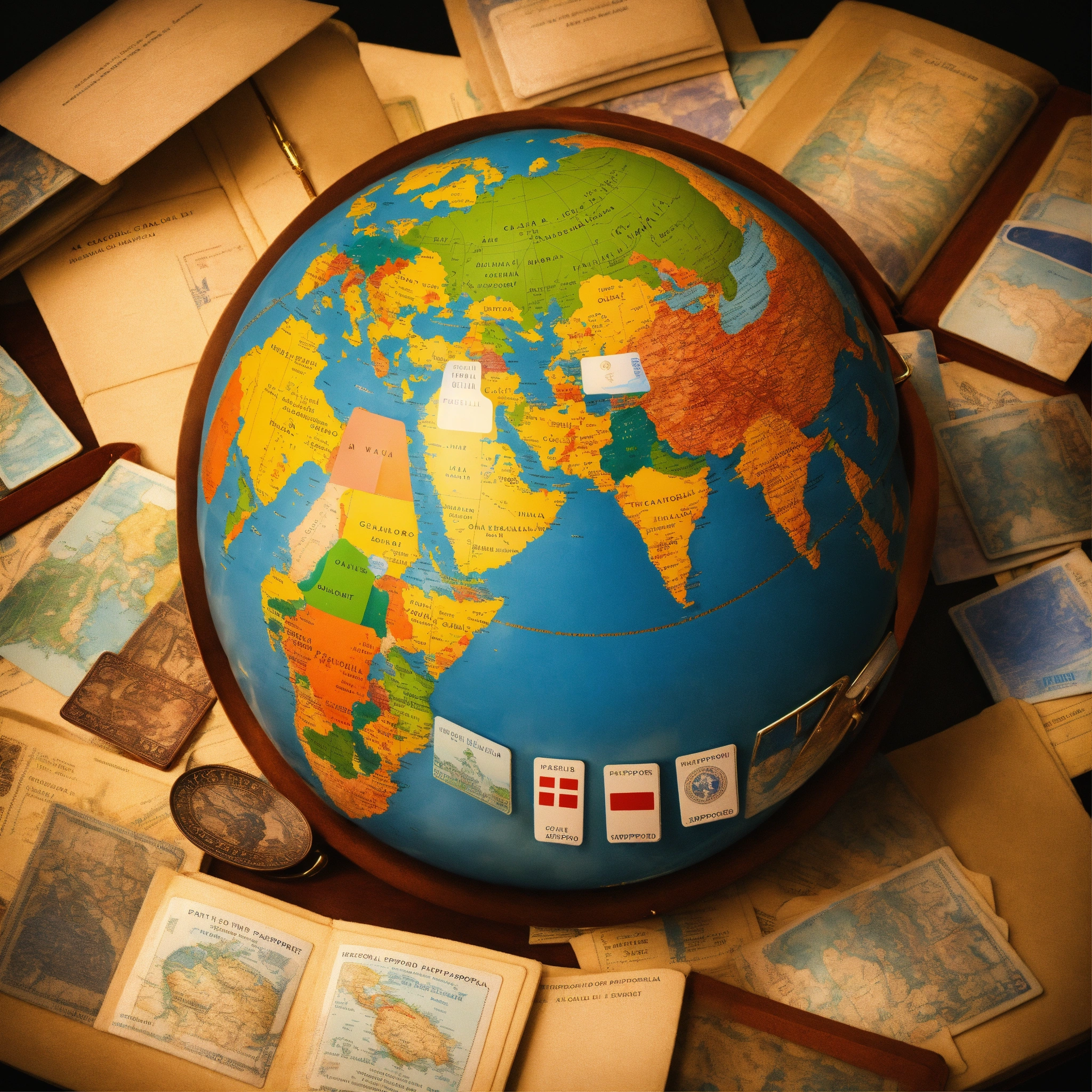 Lexica - Earth Globe and Passports Description An earth globe ...