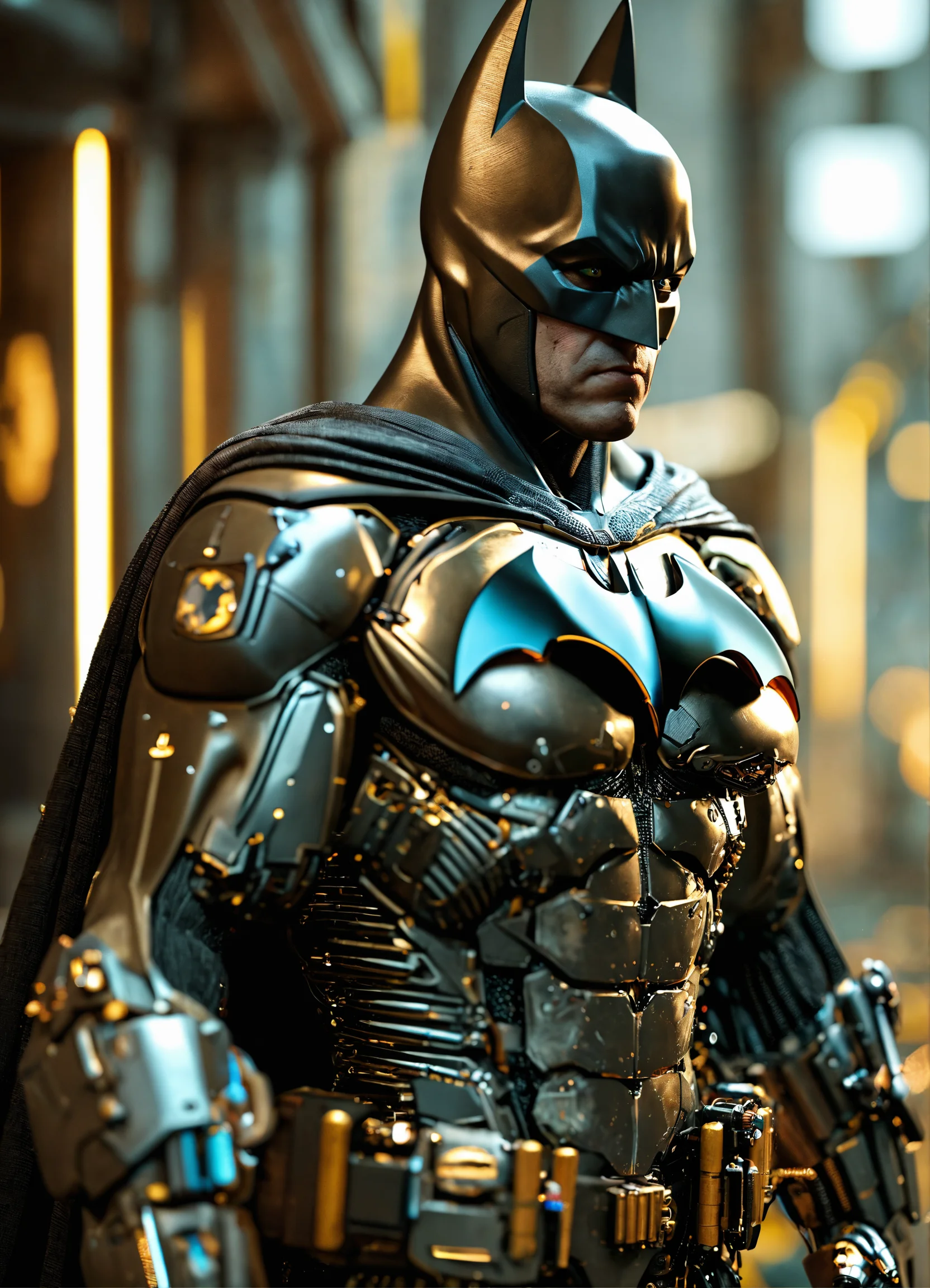 Lexica - Batman,made outfit,full body image(gears,wires,mechanical ...