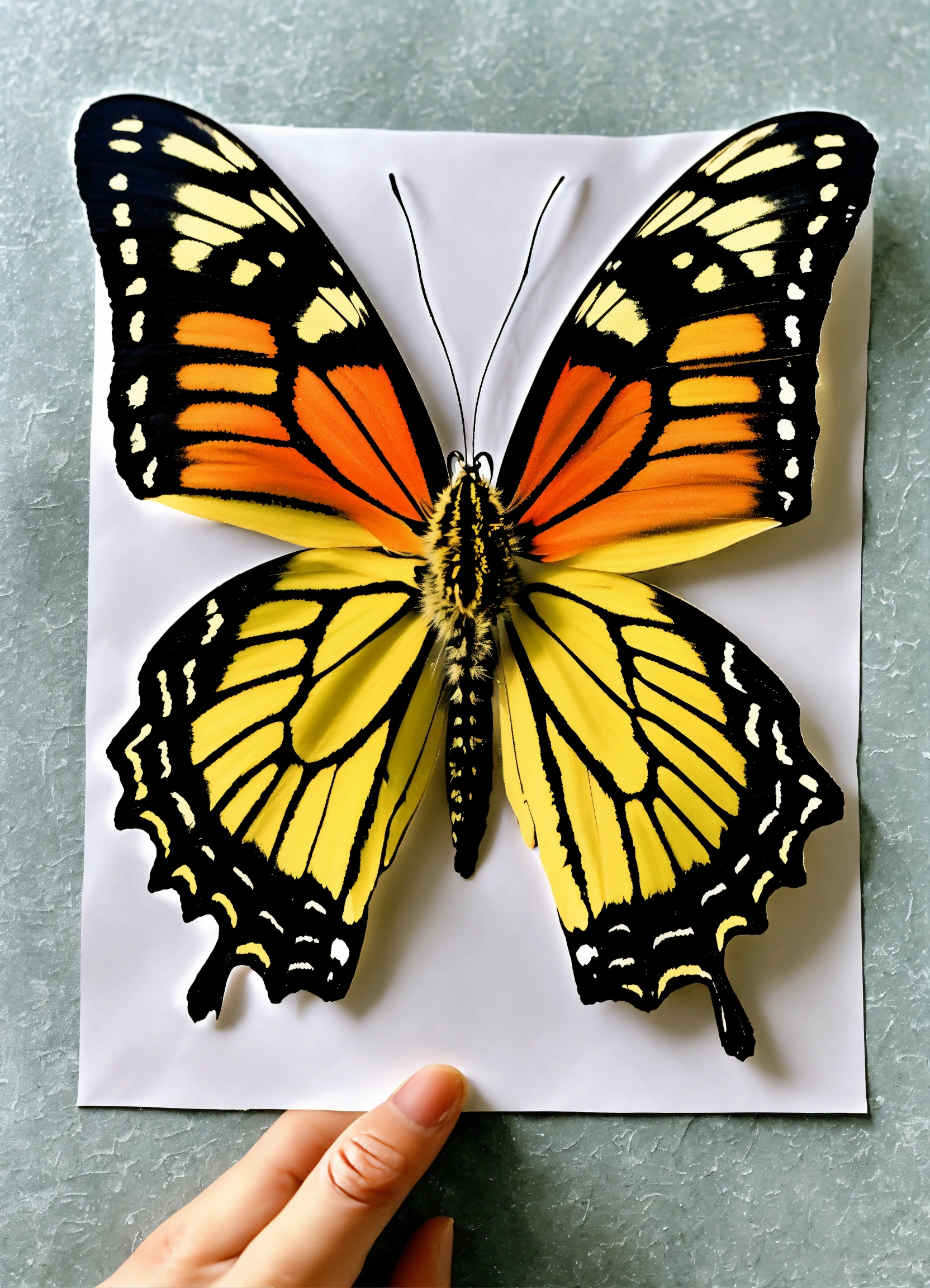 Lexica - A picture of a butterfly on a sheet of paper for kids to trace ...