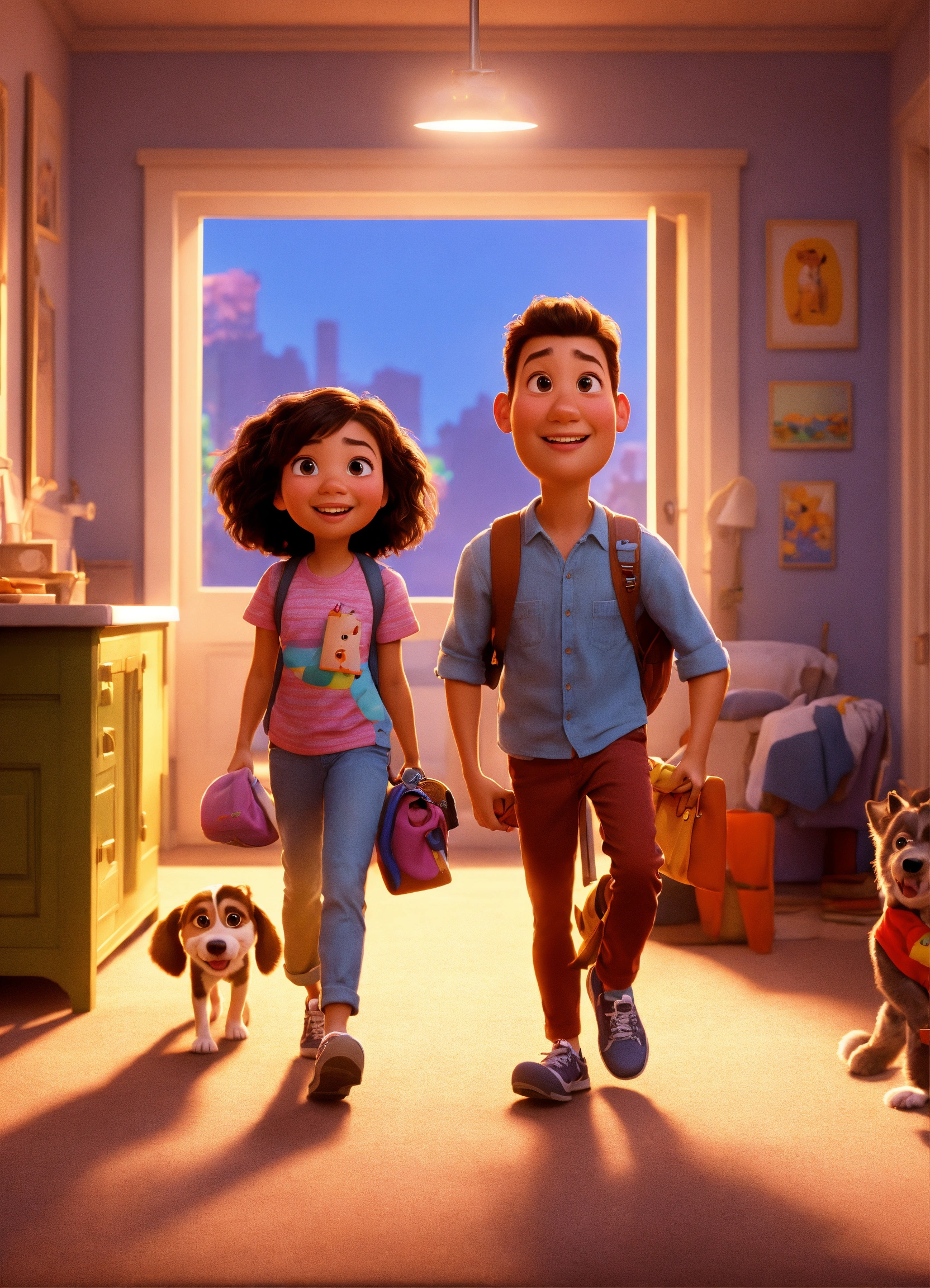 Lexica - Pixar animation of Mia and her family ensuring everyone is ...