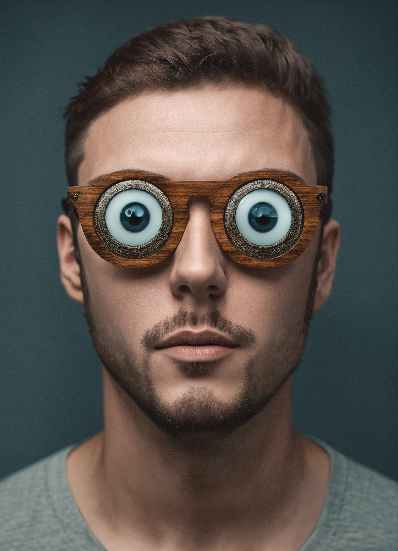 Lexica - Create image of man with 4 eyes