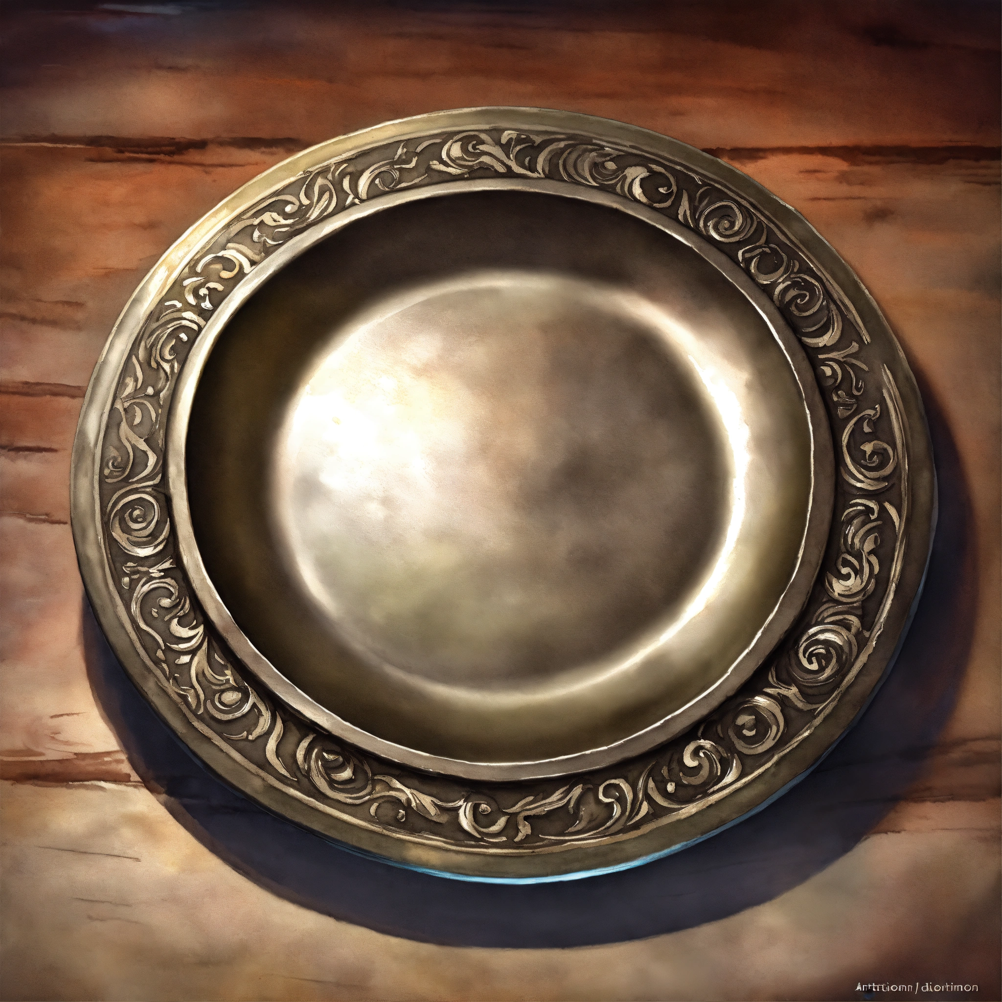 Lexica - Simple empty Pewter plate of a poor person, item image, game ...