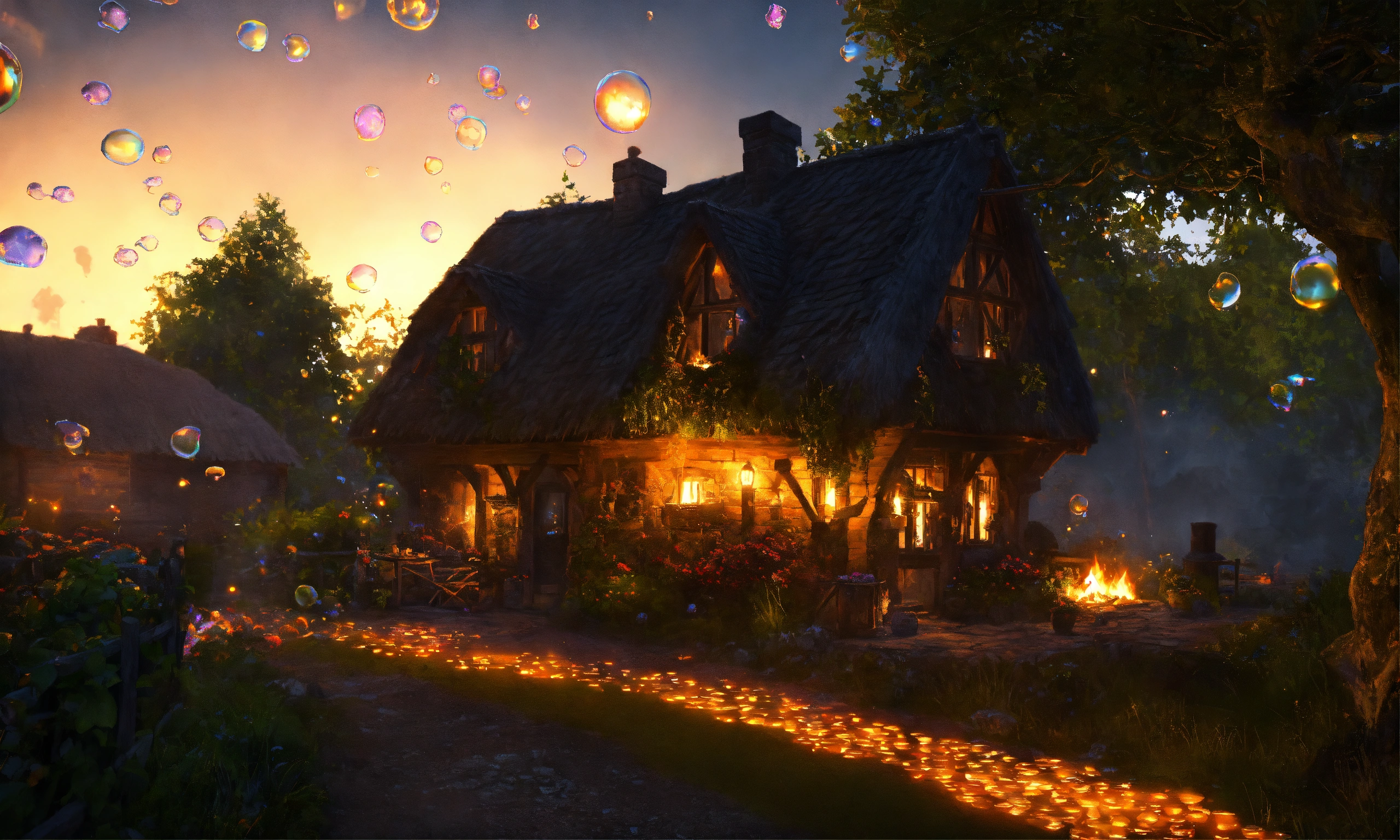 Lexica - Bubbles made from molten glass, lava bubbles, burning bubbles ...