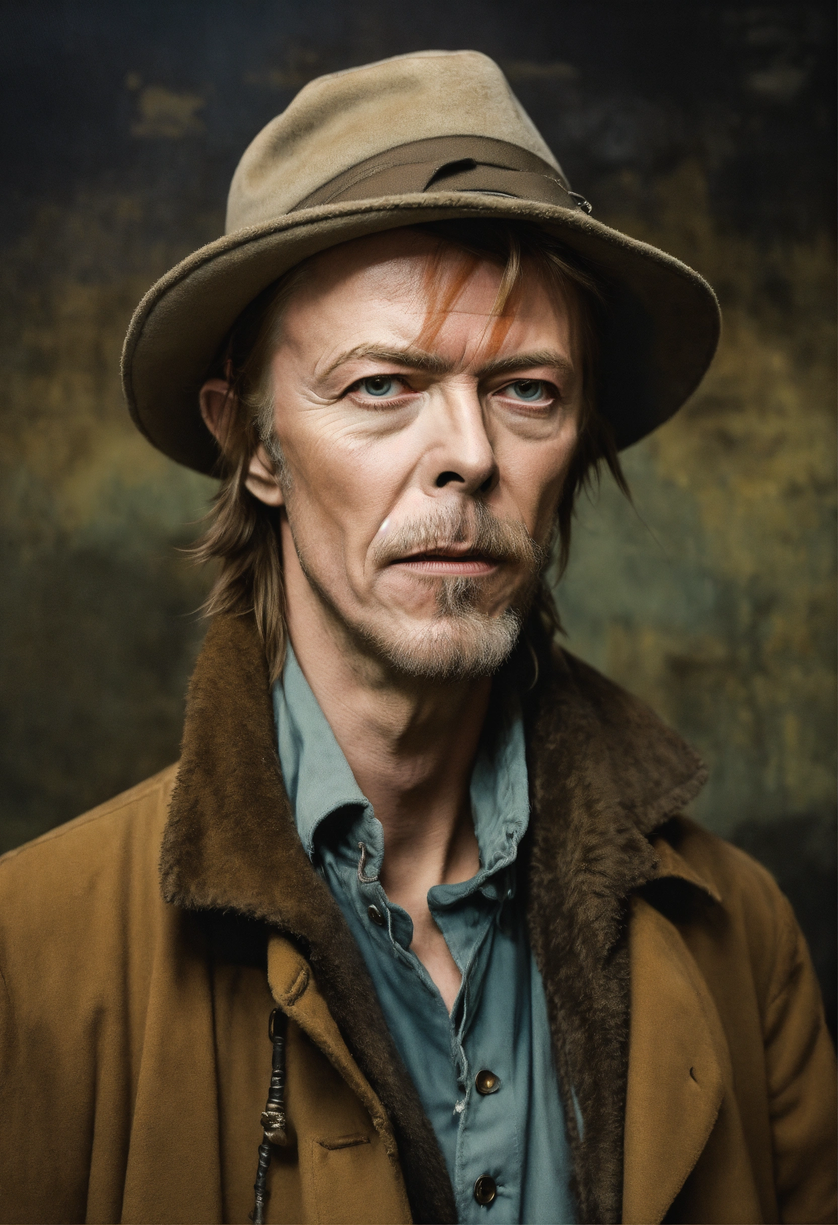 Lexica - Portrait of David bowie as a stereotypical hobo, complete with ...