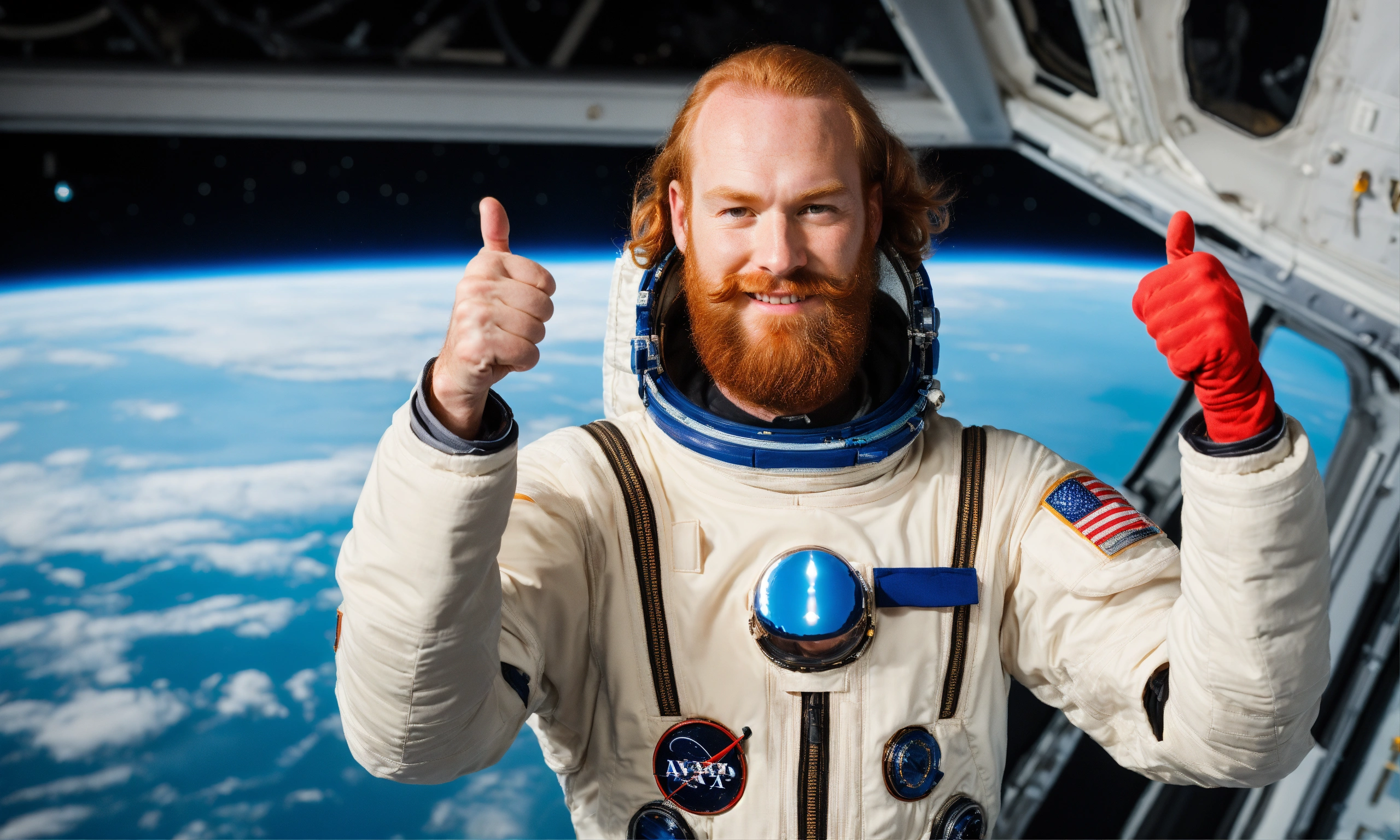 Lexica - Averege man with ginger beard and long ginger hair in ...