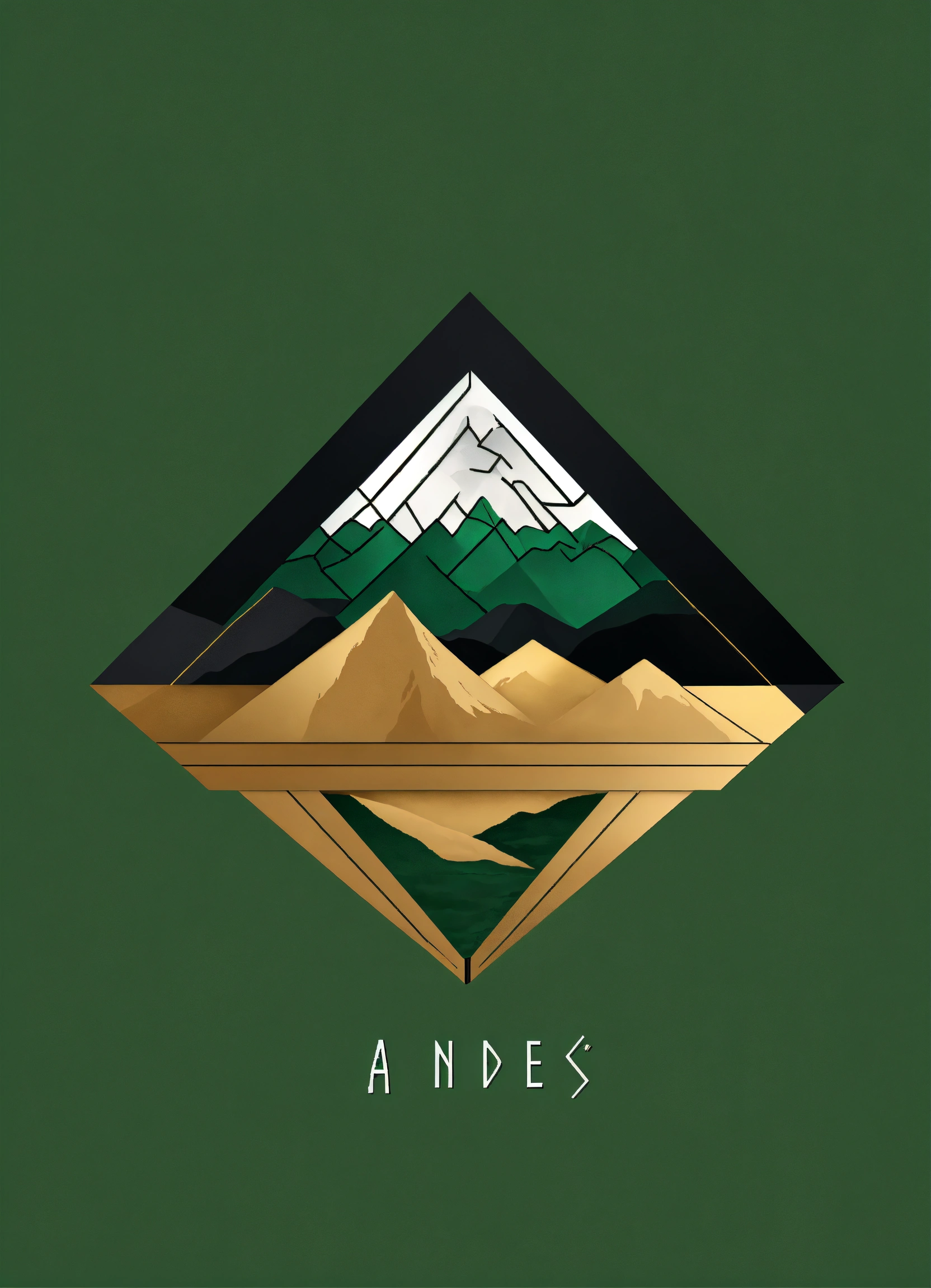 Lexica - I created a brand called "Andes Mons". The logo must contain 3 ...