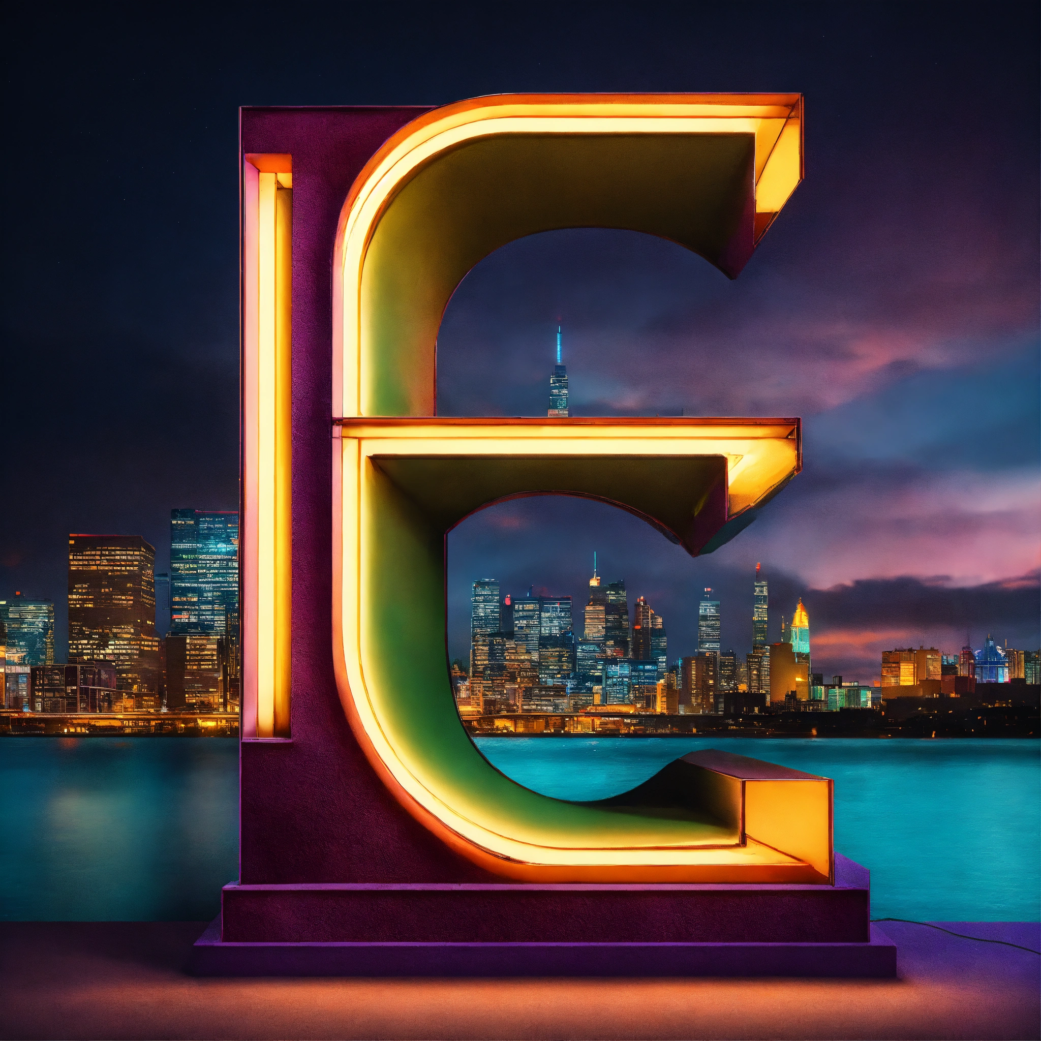 Lexica - Photo realistic letter C, modern, standalone, film grain ...