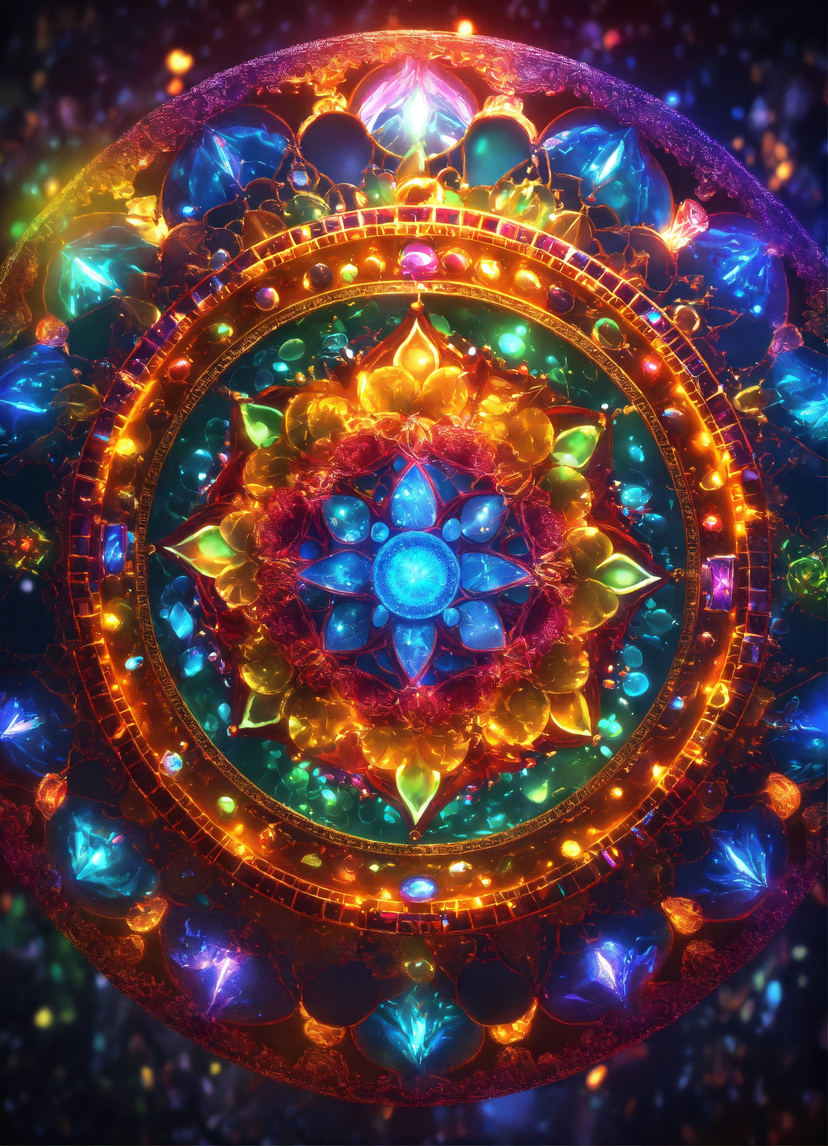 Lexica - An ethereal galactic mandala magical circle that glows in the ...