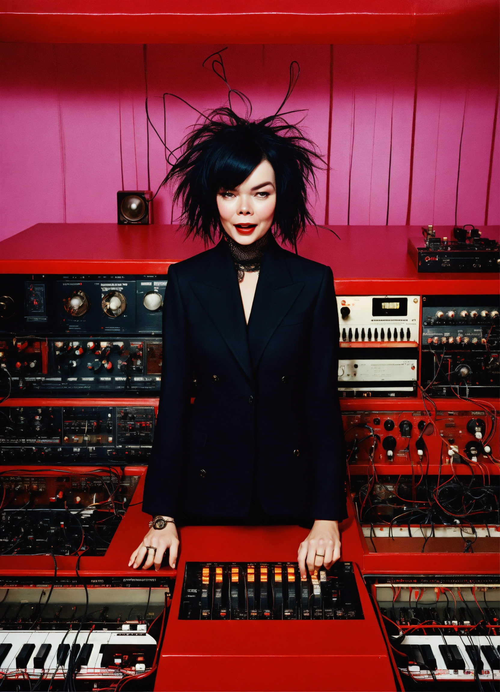 Lexica - Half body front laughing portrait Photography, in front of ...