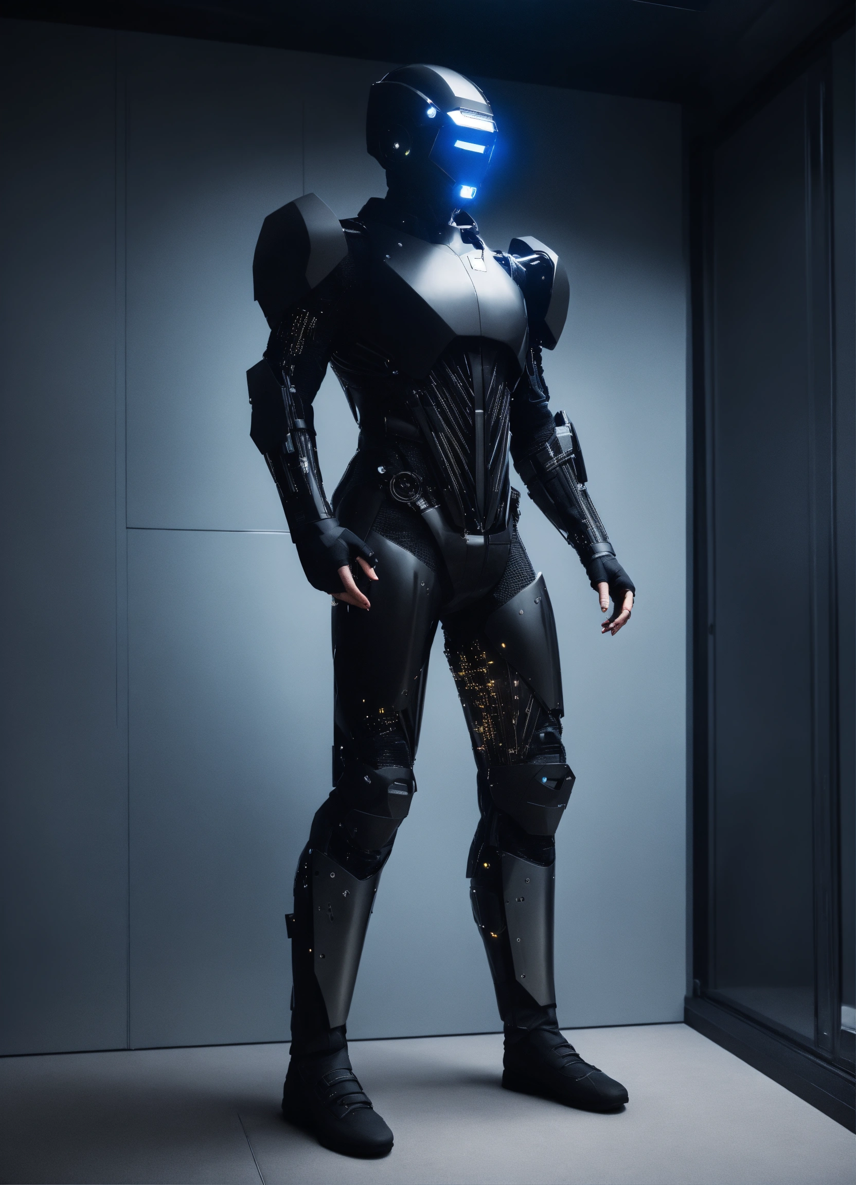Lexica - An ultrarealistic photograph of a futuristic full body power ...