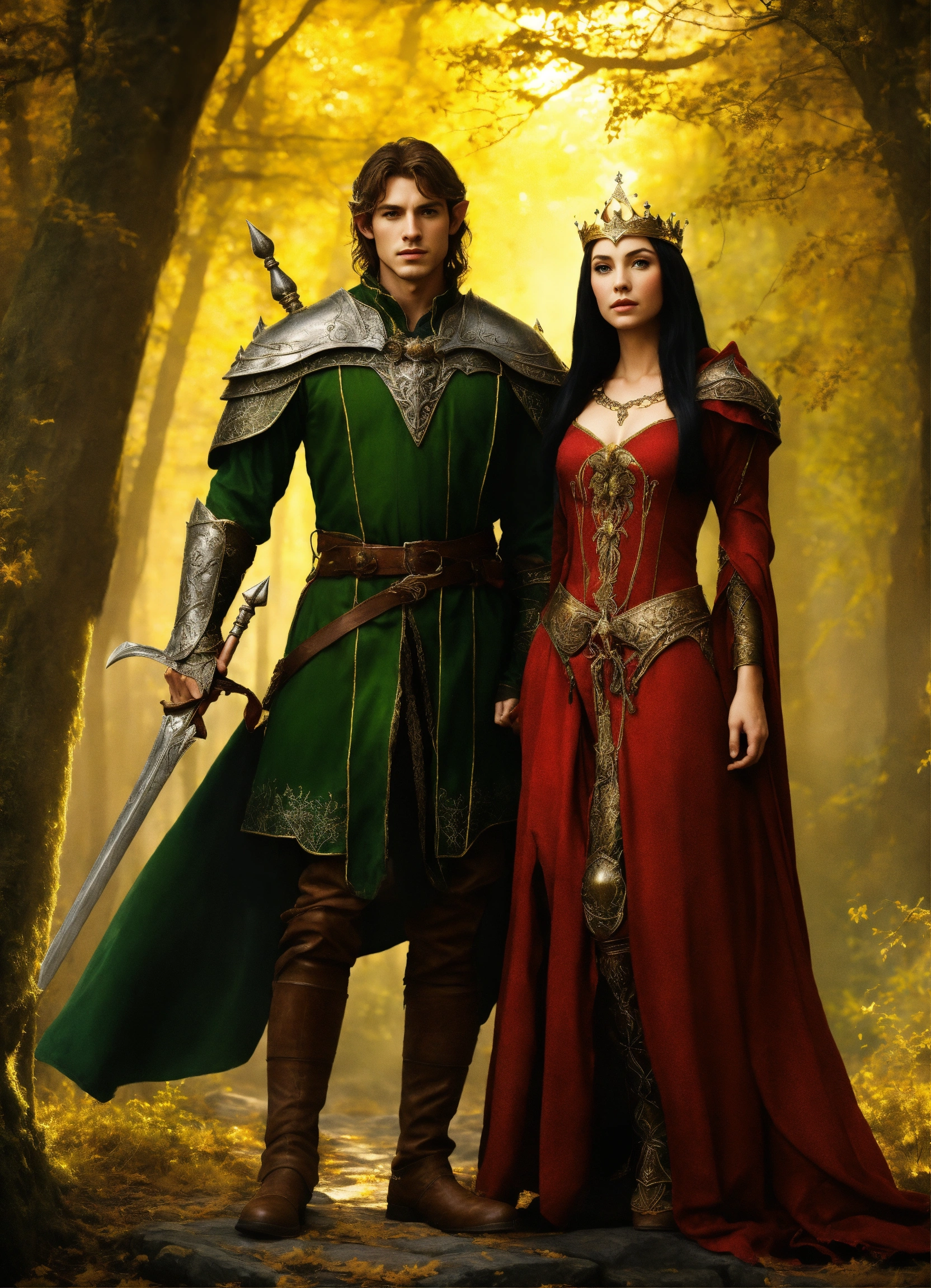 Lexica - Elven King and Queen, Medieval fantasy.