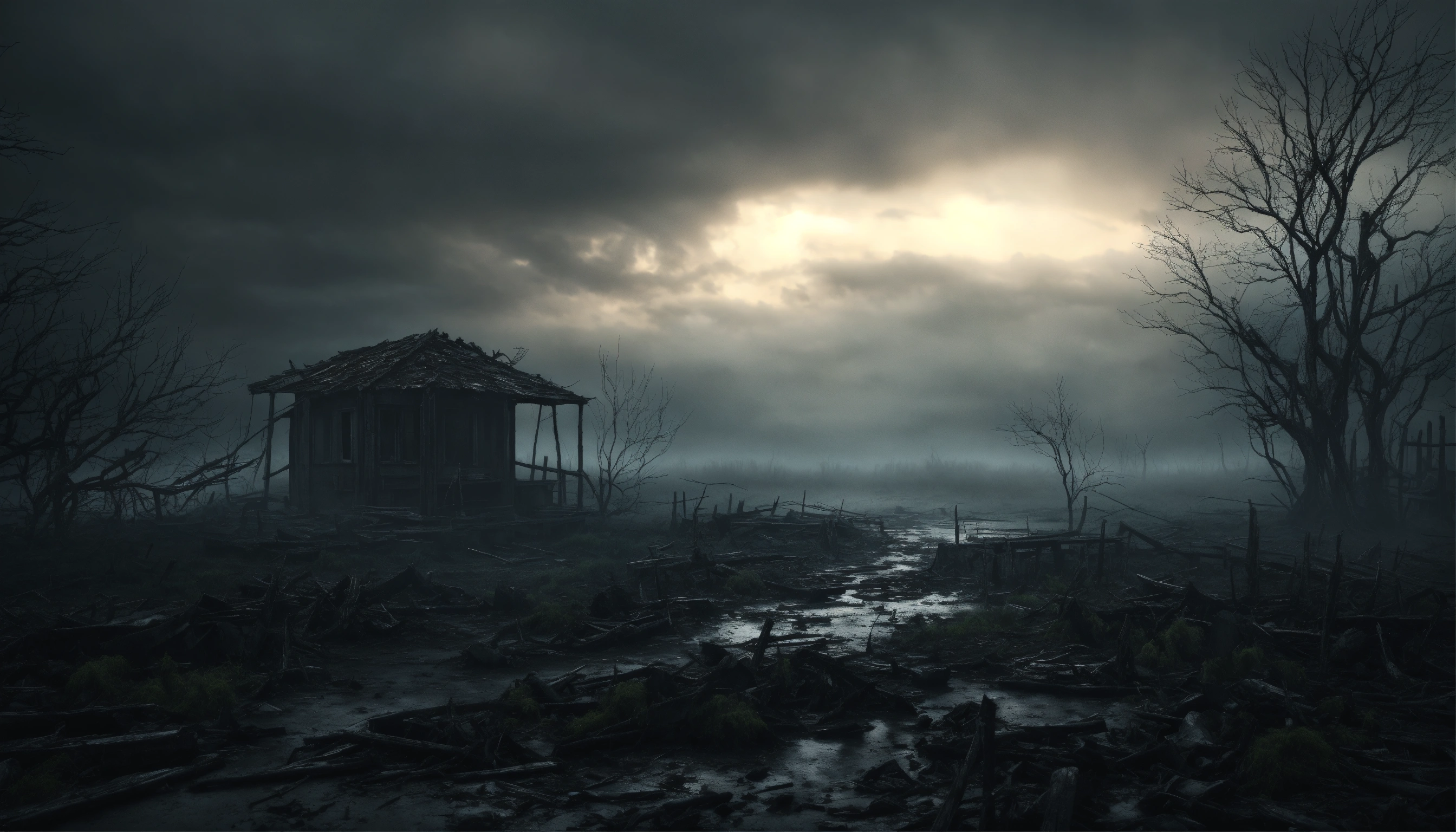 Lexica - NIGHT . DARK NIGHT. digital image of a dark and eerie nature ...