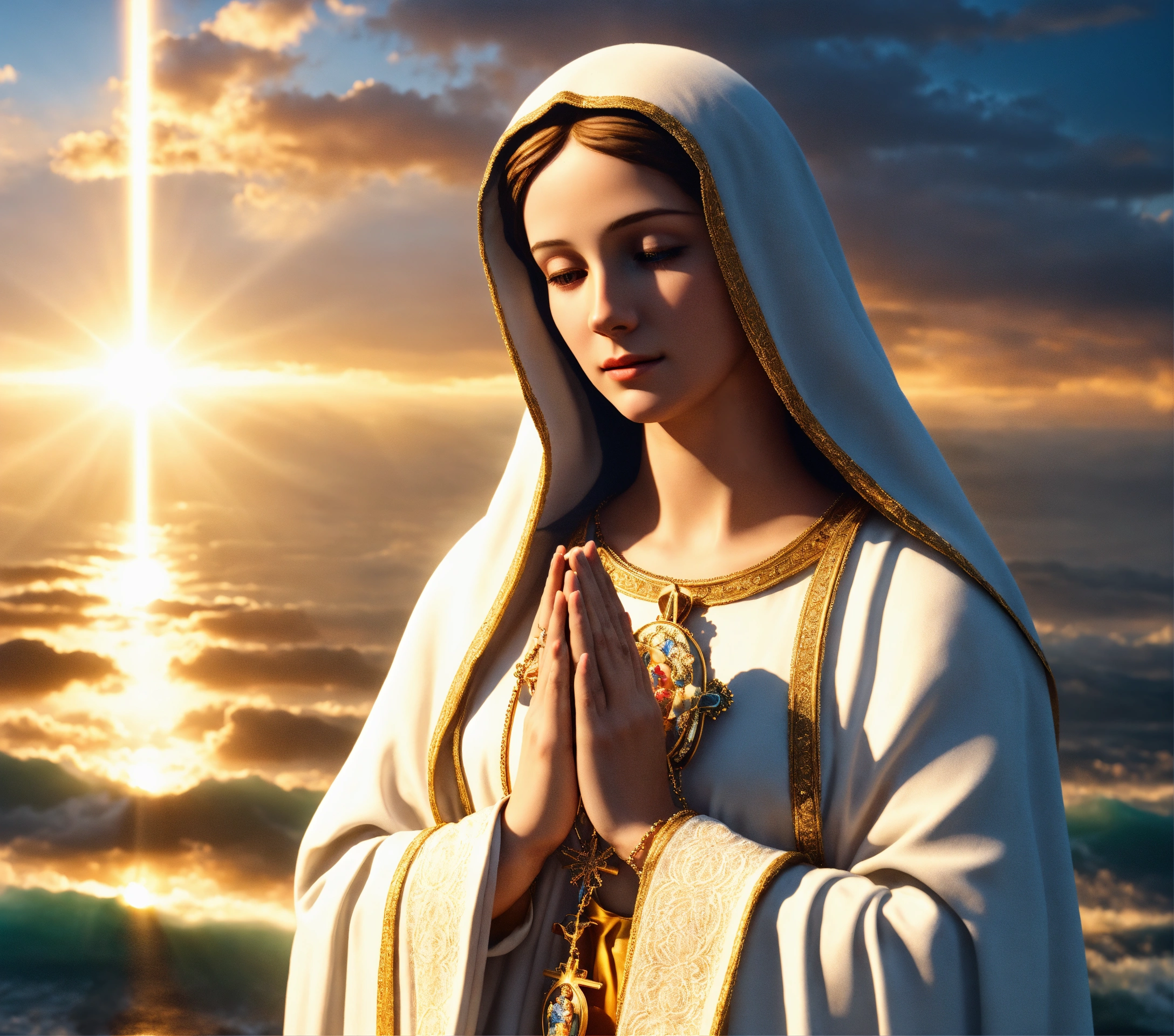 Lexica - Unreal engine render of a Beautiful 8k Virgin Mary Mother of ...