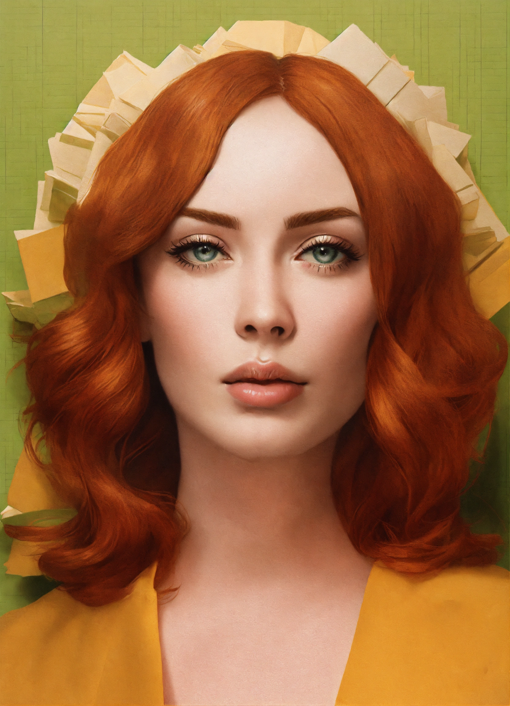 Lexica - Christina Hendricks, Olivia de Berardinis art style, paper art ...
