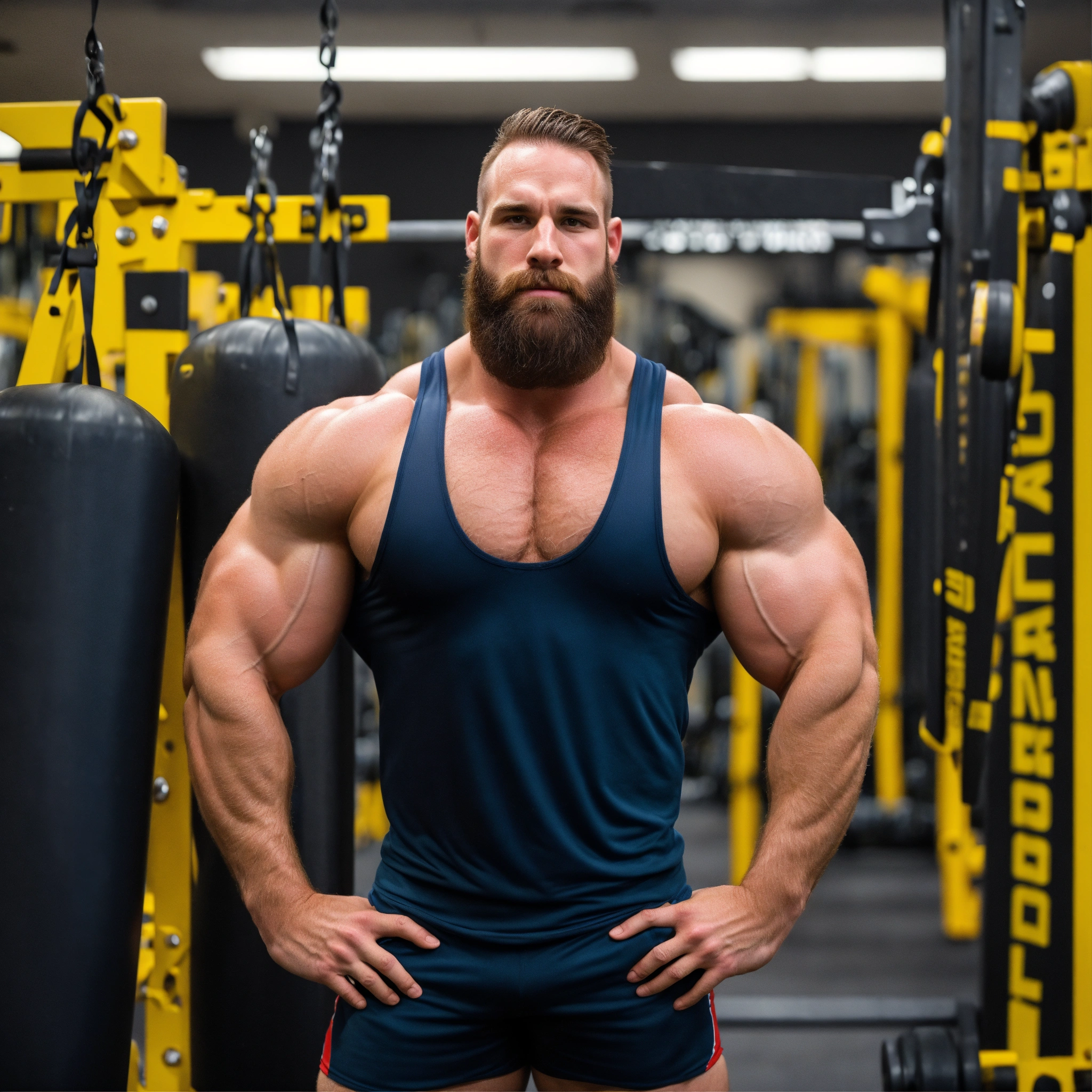 Lexica - 30-year-old hairy Canadian man with big muscles, big ...