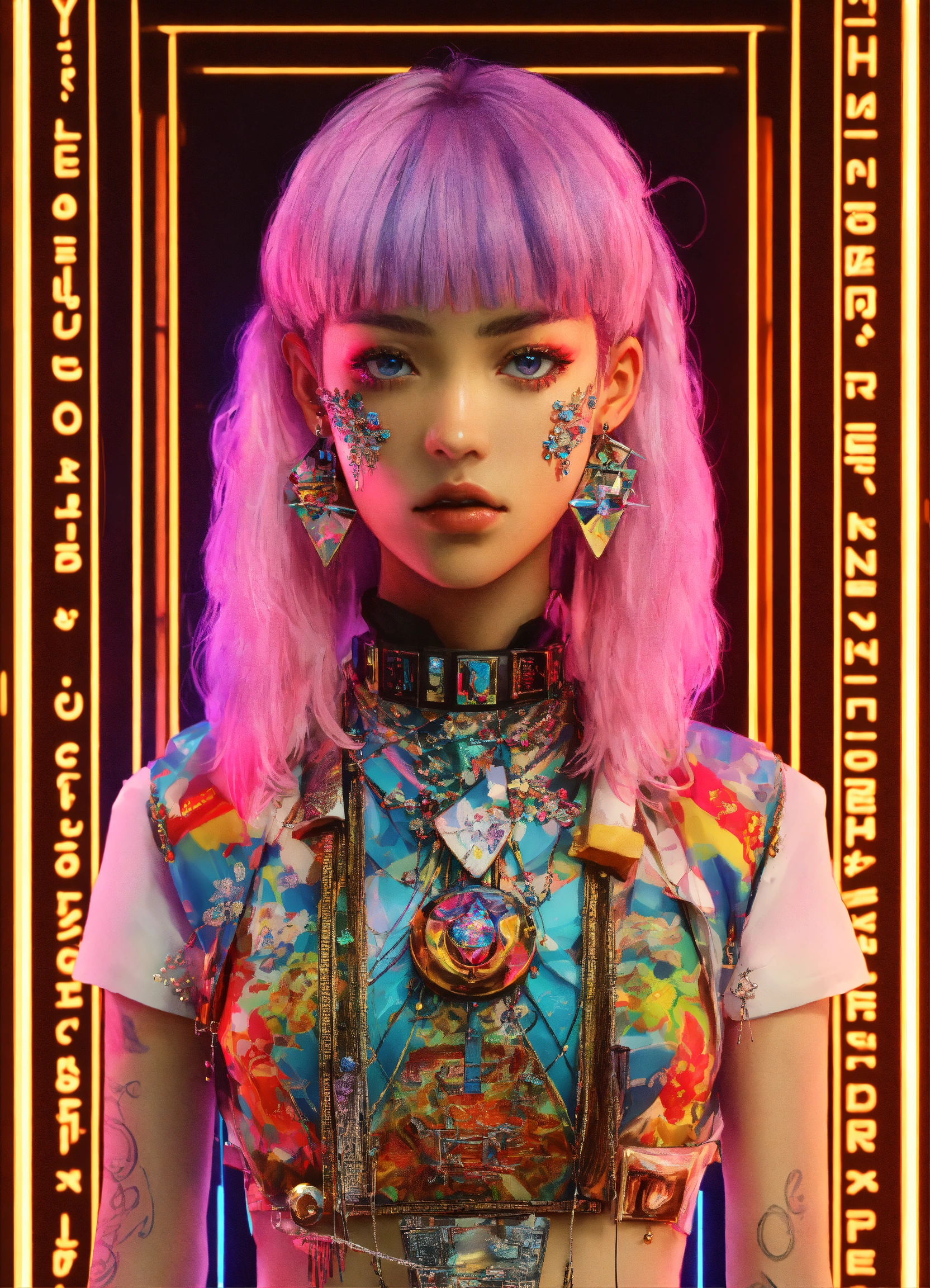 Lexica - I’m Photorealistic portrait of A diamond metal occult ...