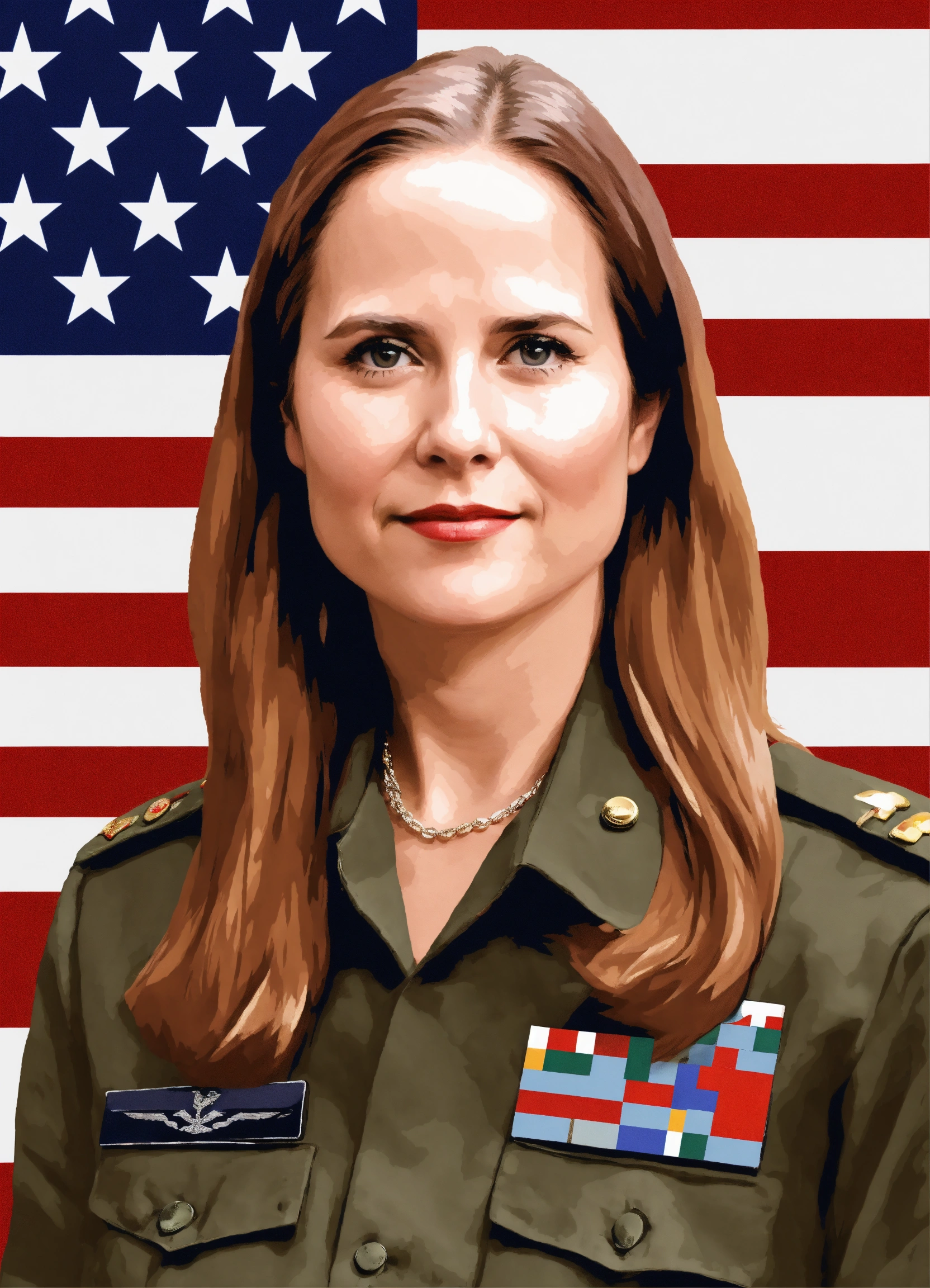 Lexica - Amy Coney Barret in Maoist portrait style