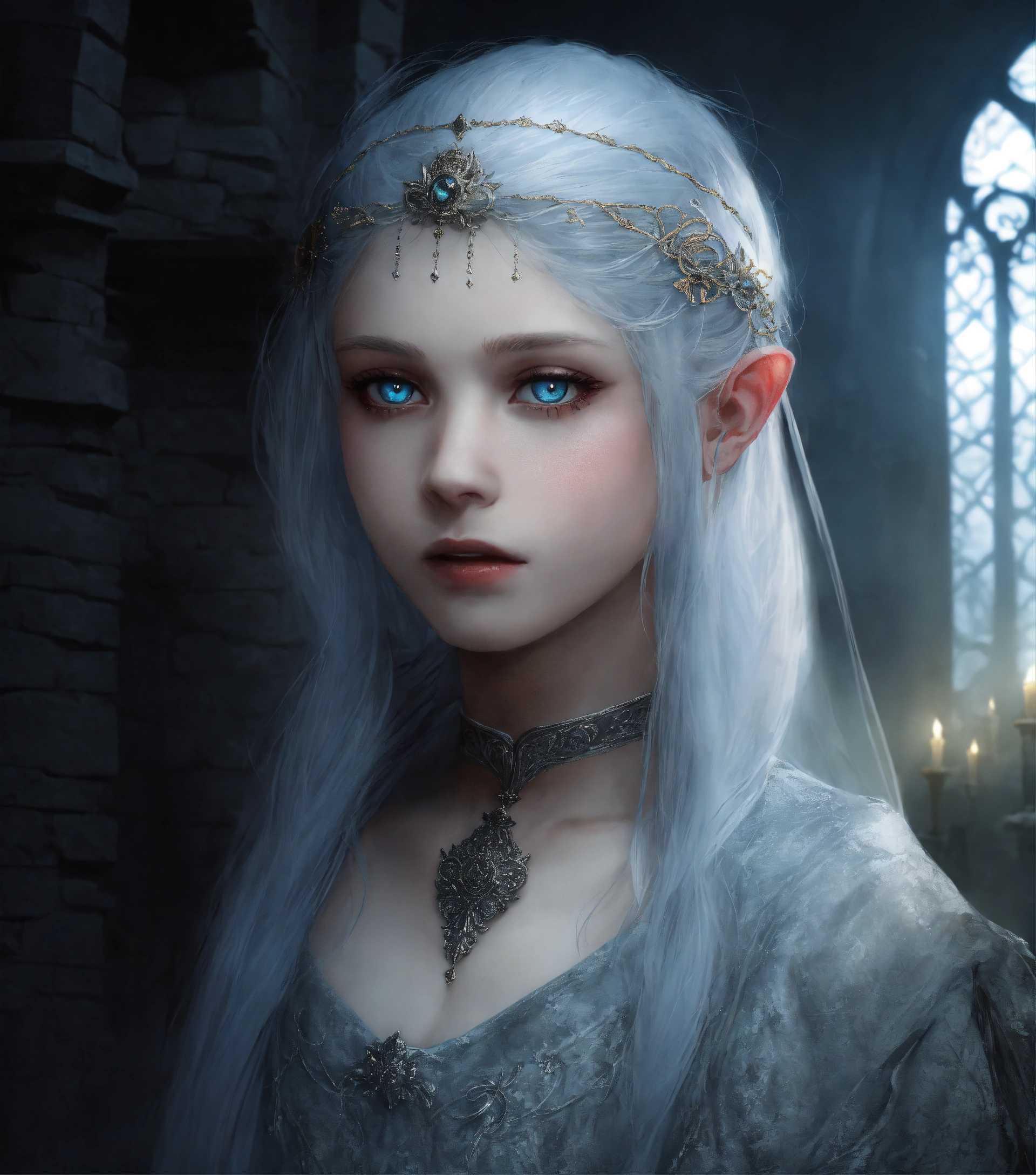 Lexica - Body portrait, deadly pale and extremely slim and emaciated ...