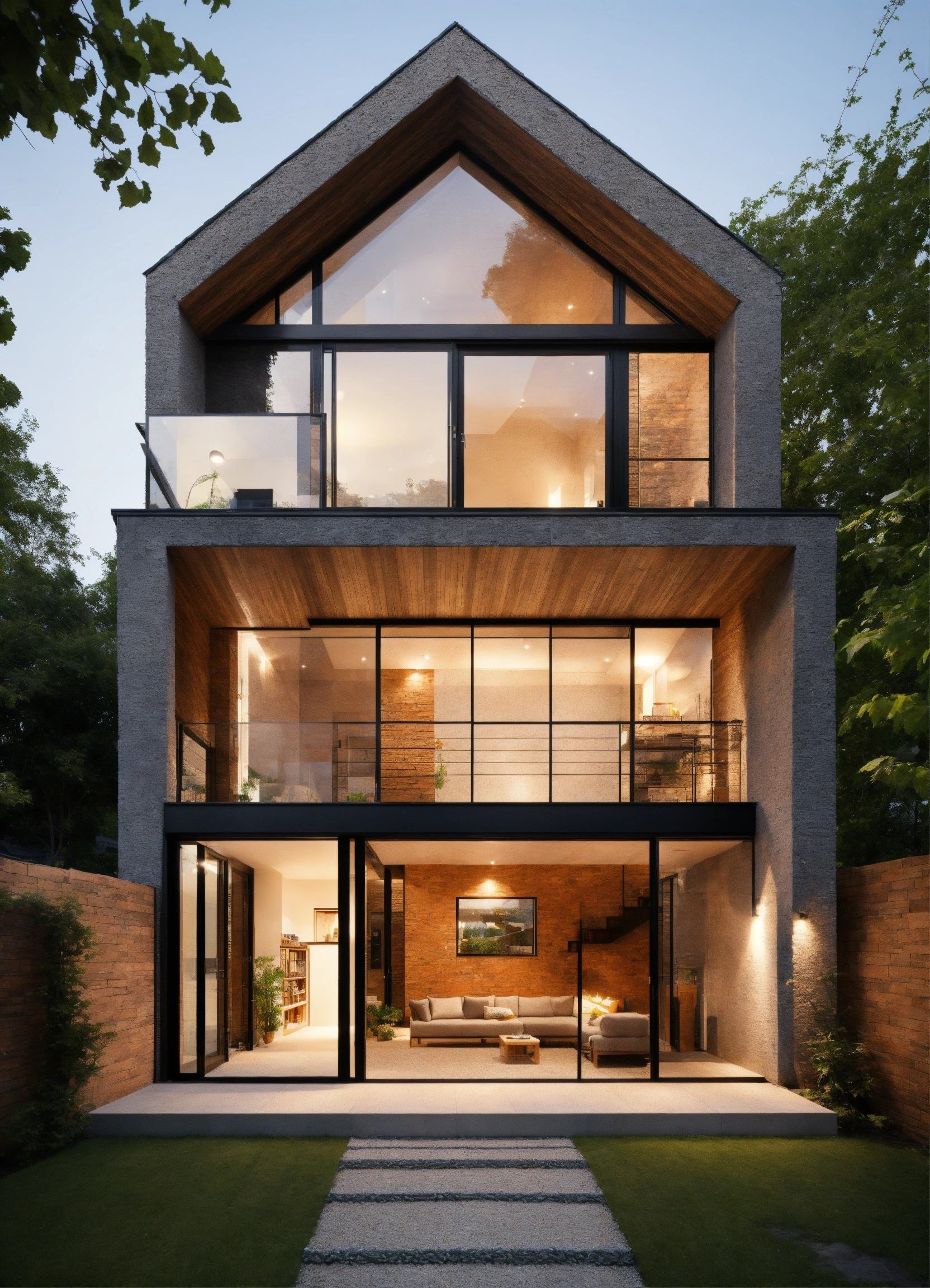 Lexica - Small masonry house architectural design