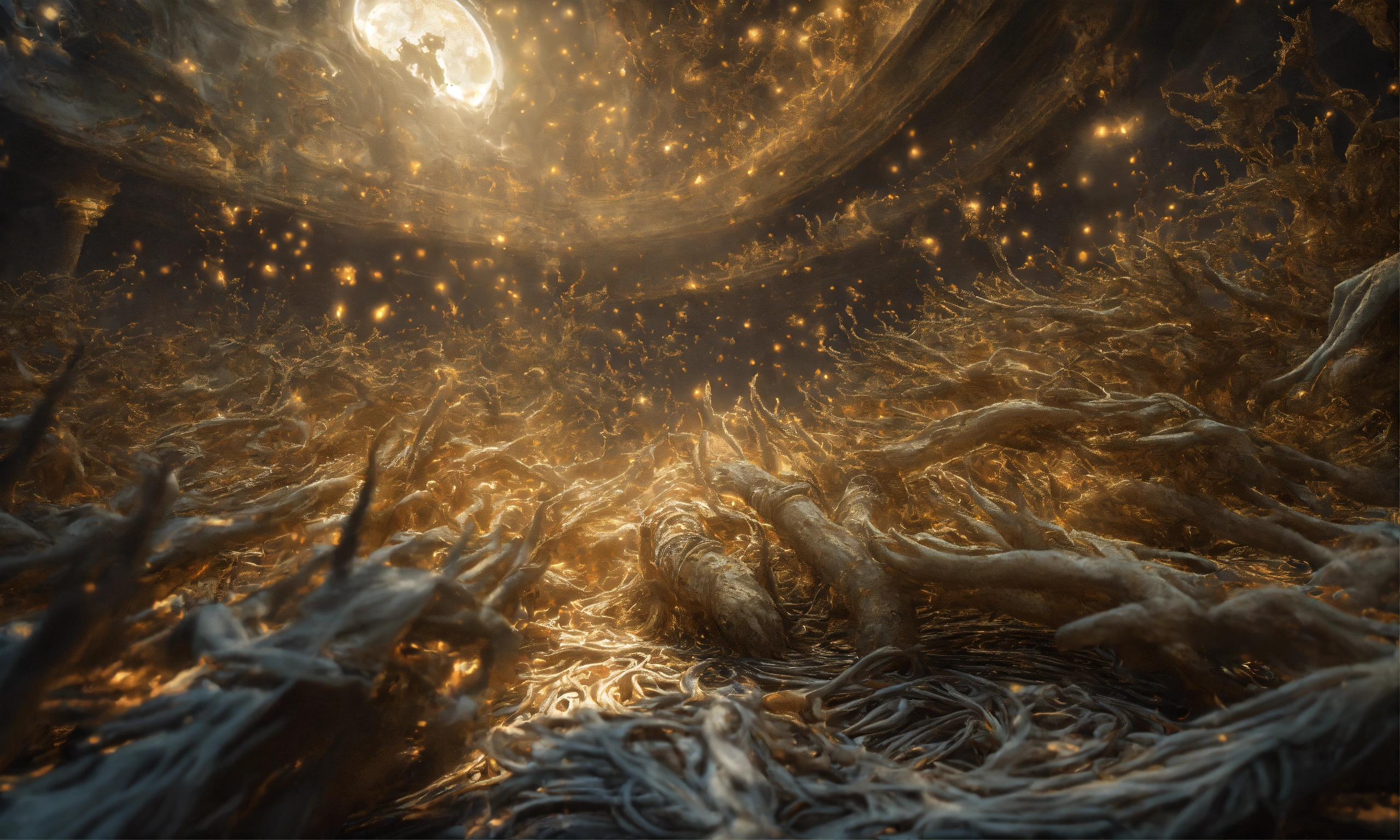 Lexica - (masterpiece, best quality, high resolution), white zombie hands emerging from a ...