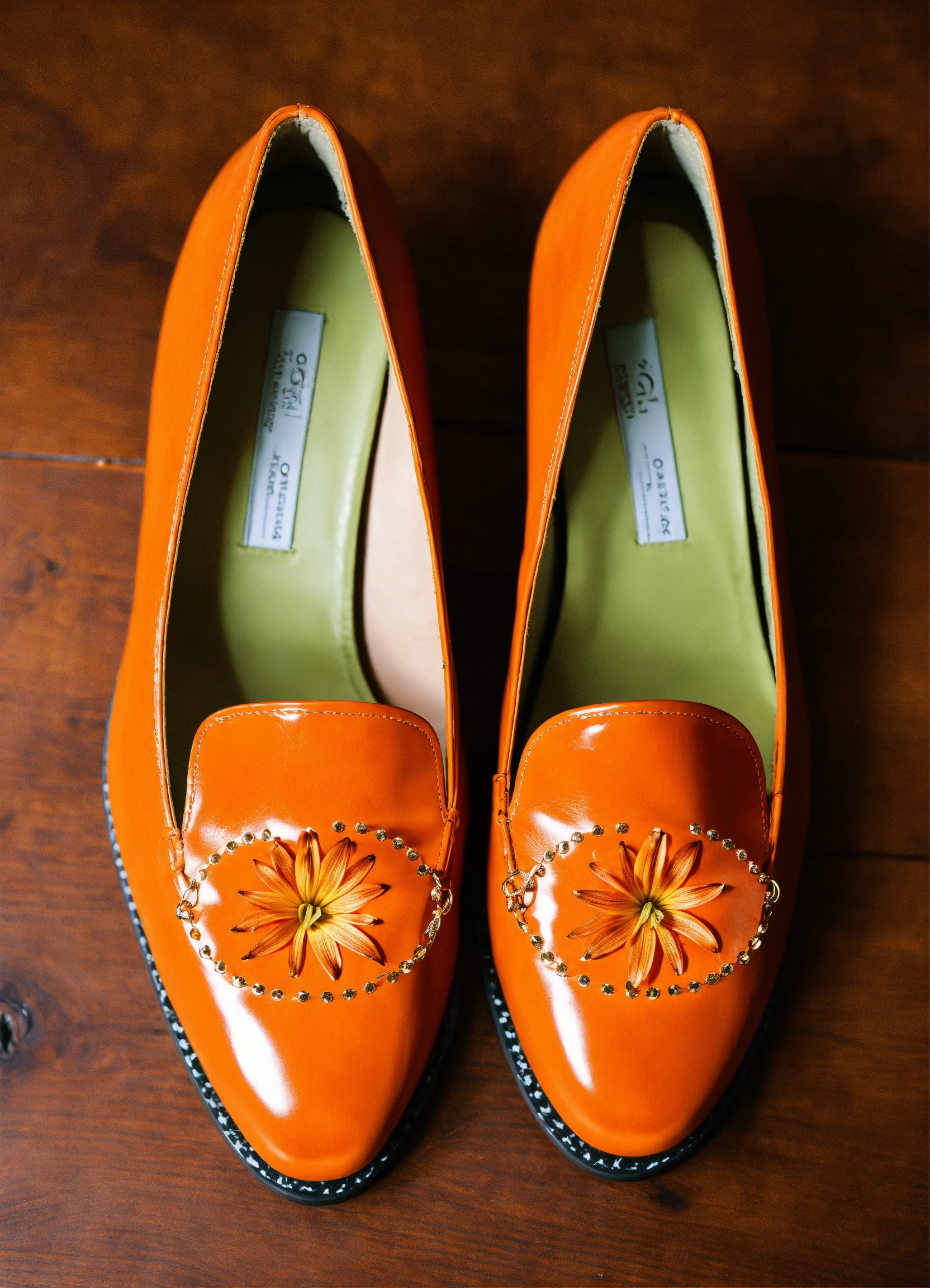 Lexica - Dard orange leather with lily of florence