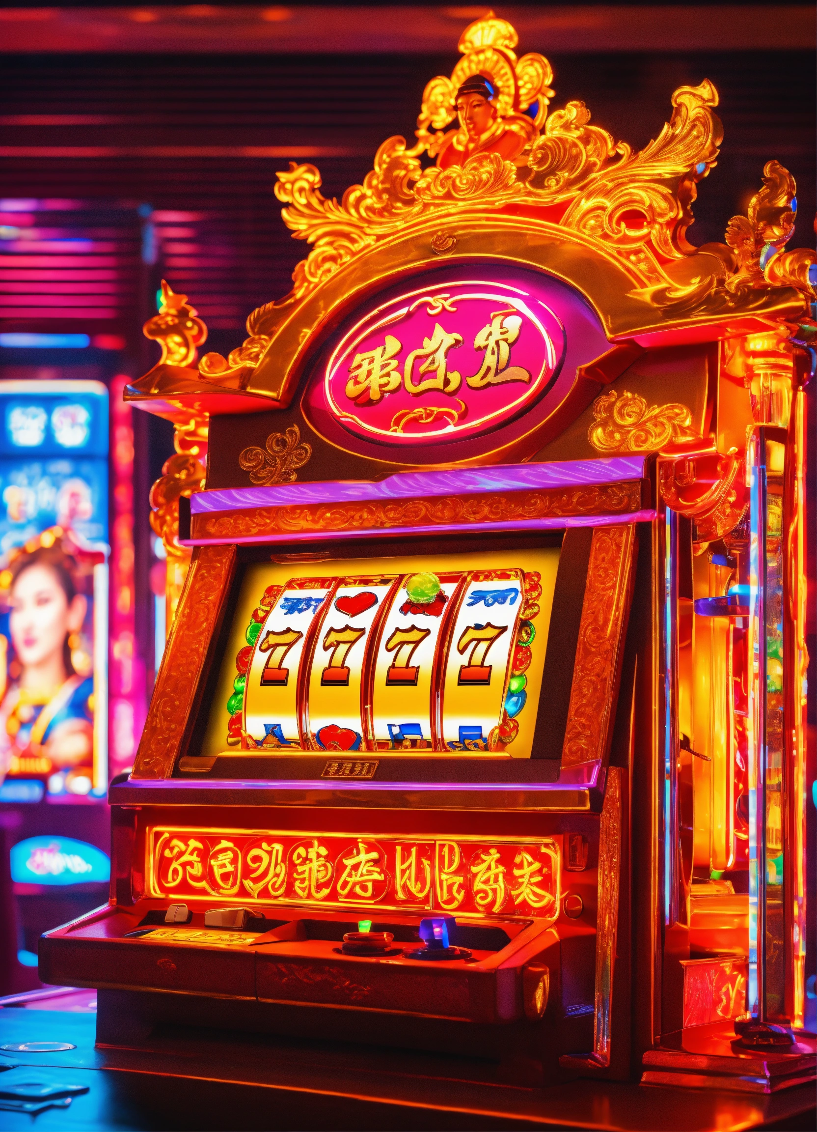 Lexica - 3D REAL GOD GUANGONG casino slot machine in the gambling 8k ...