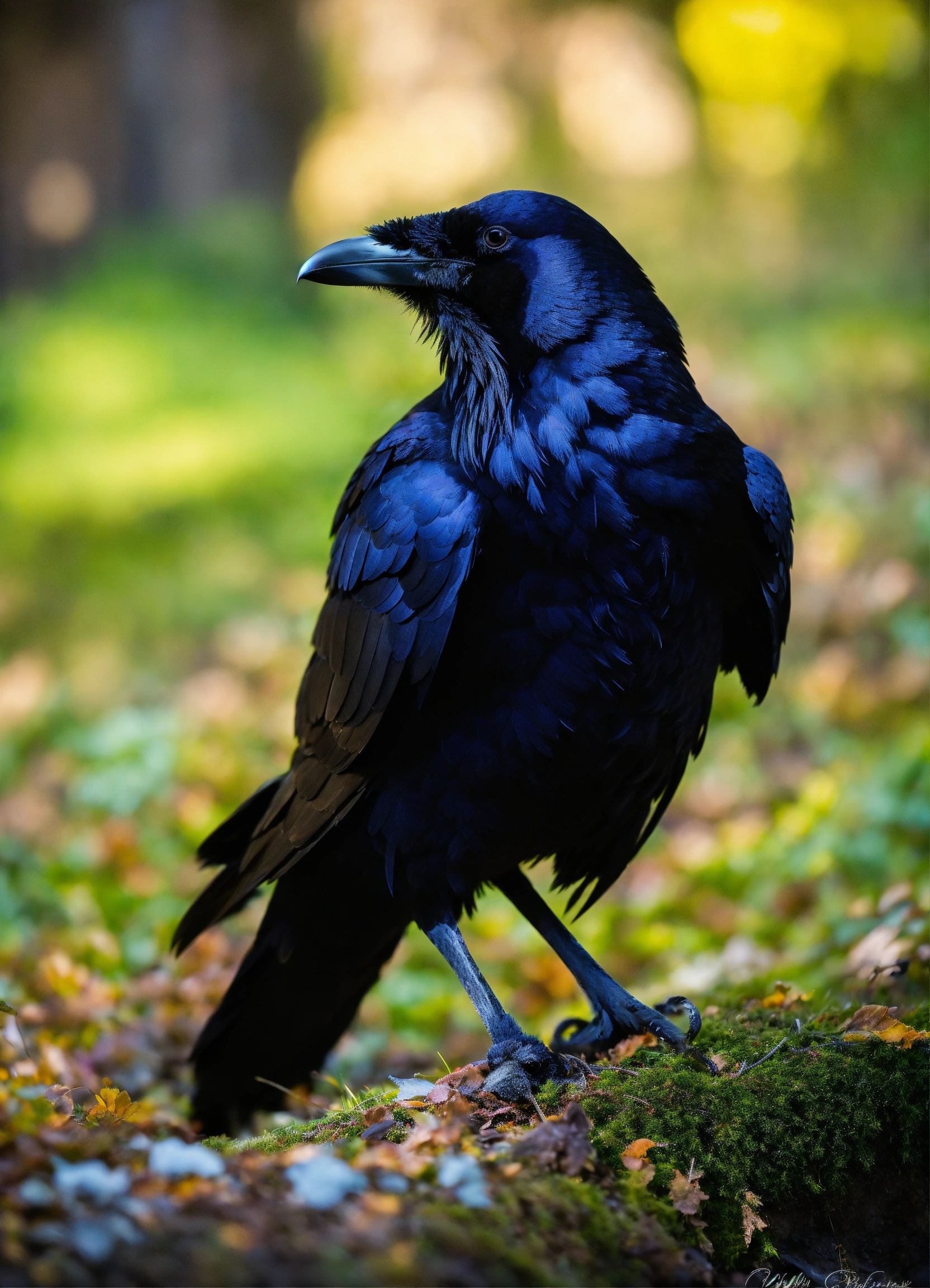 Lexica - "Gothic raven" with grass in a strikingly vivid manner, a ...