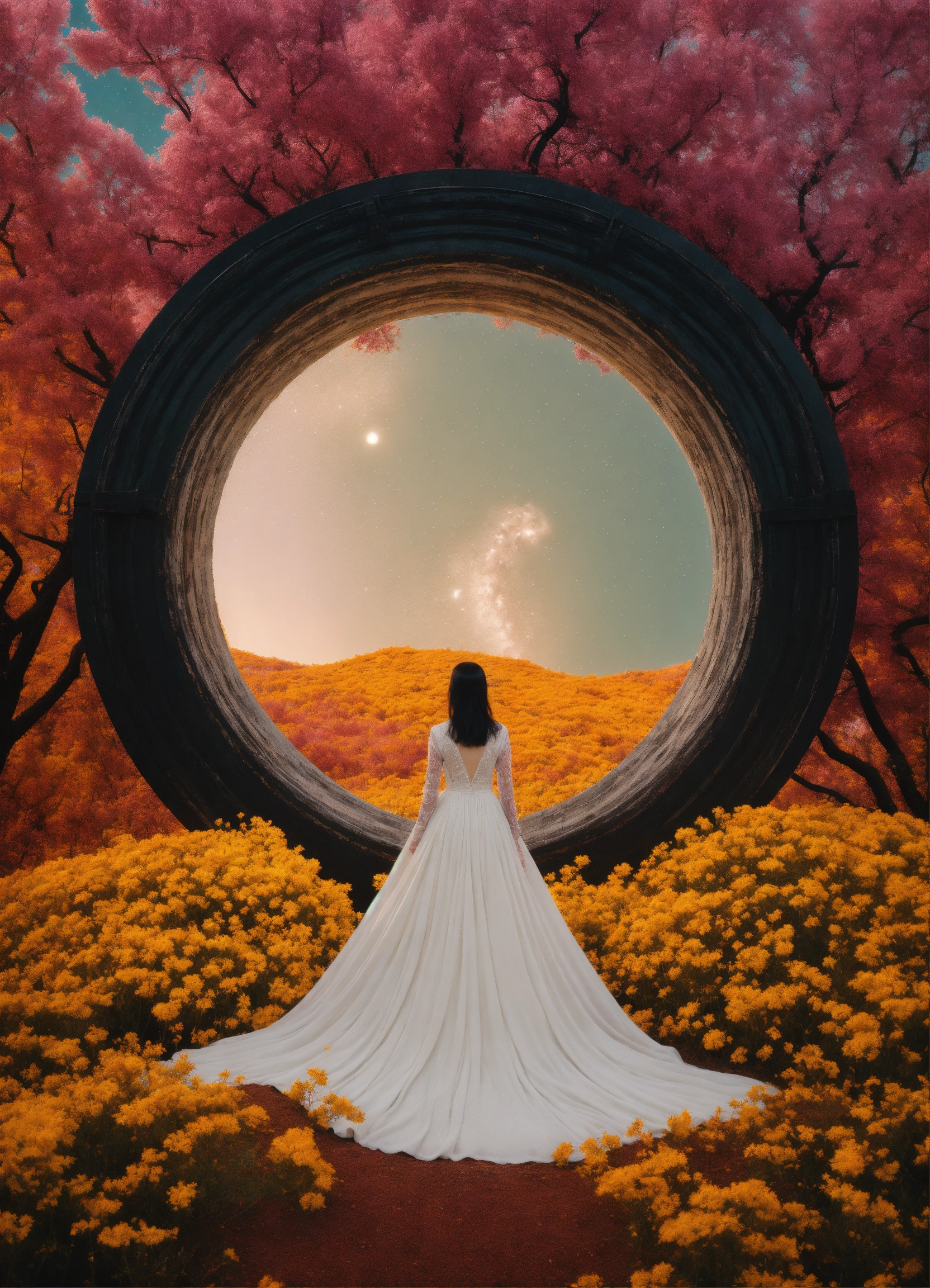 Lexica - Psychedelic vantablack portal in a stark white void ...