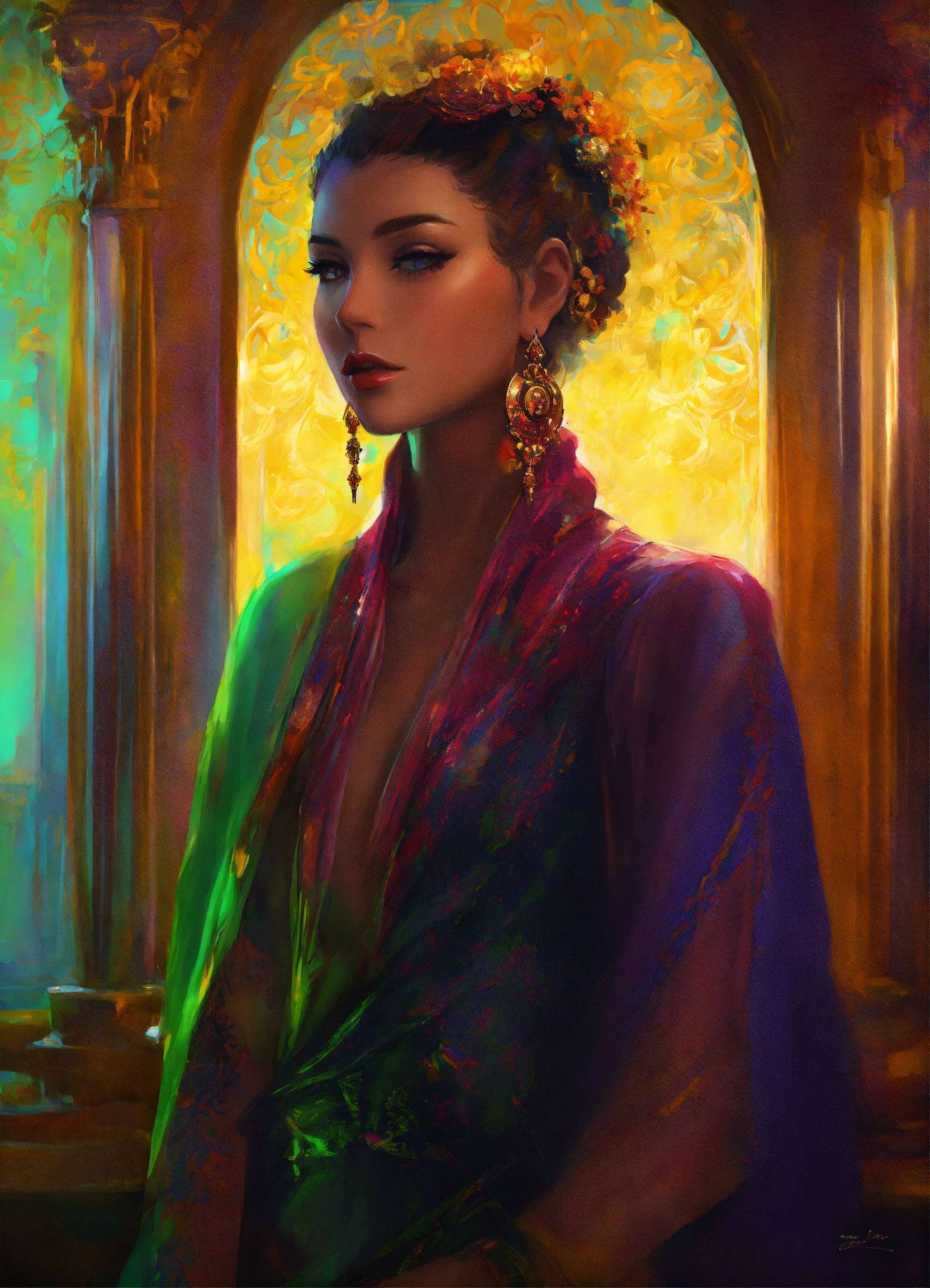 Lexica - Soreal, digital painting, fantasy, fashin lady, with a man