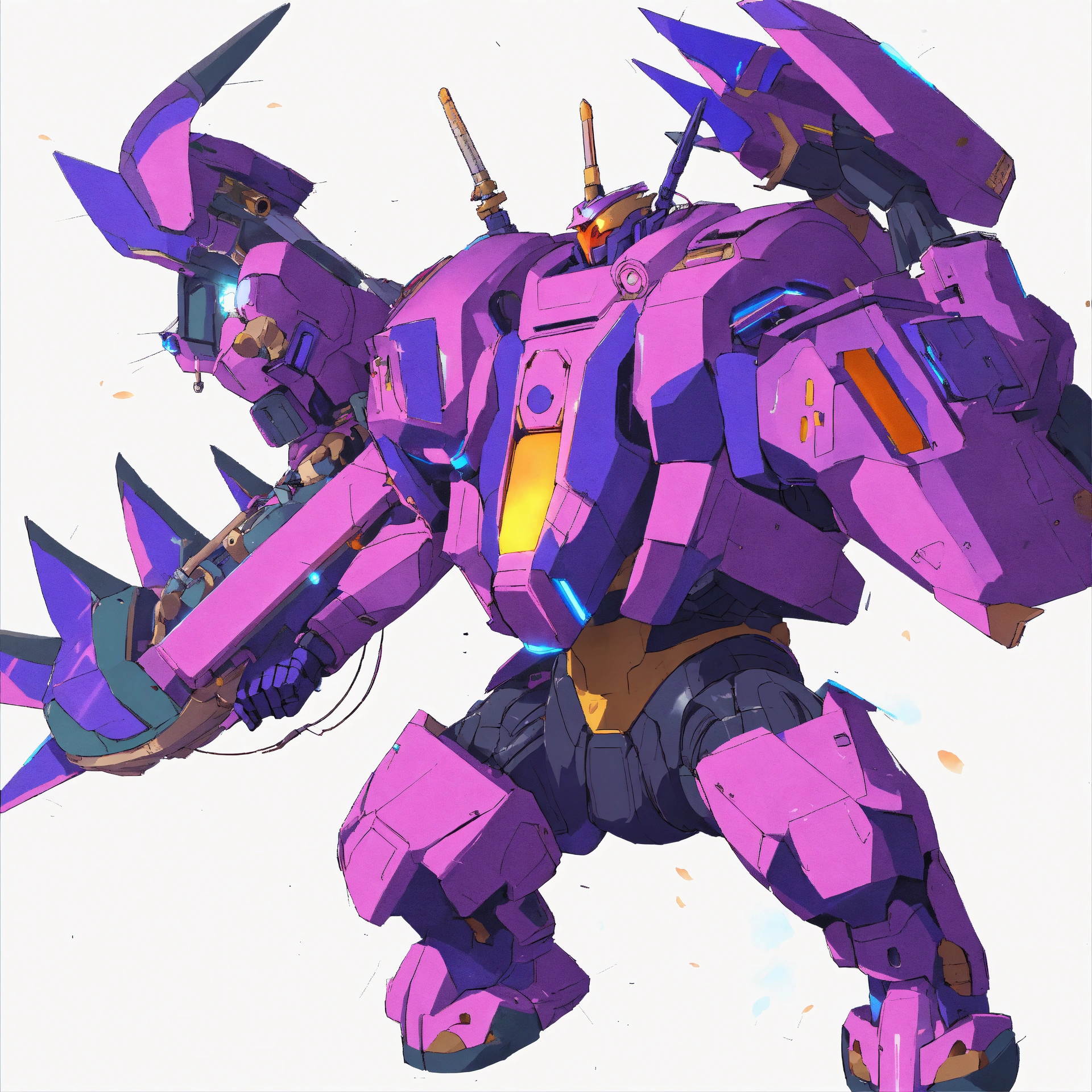 Lexica - An edgy style mecha with a wedge shaped head, high collar ...